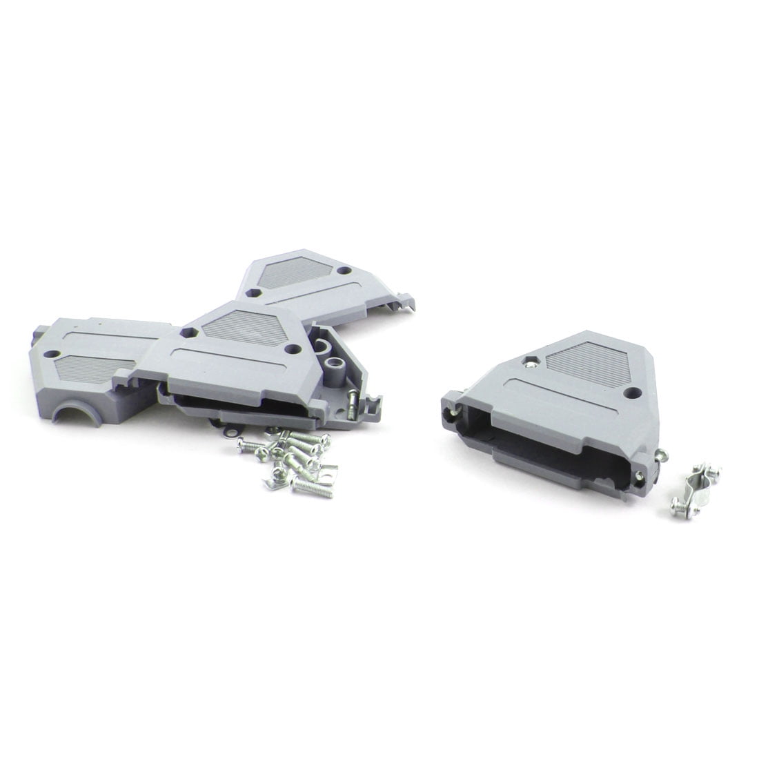 Unique Bargains RS232 DB25 25-Pin Female Connector Gray Plastic Hood ...