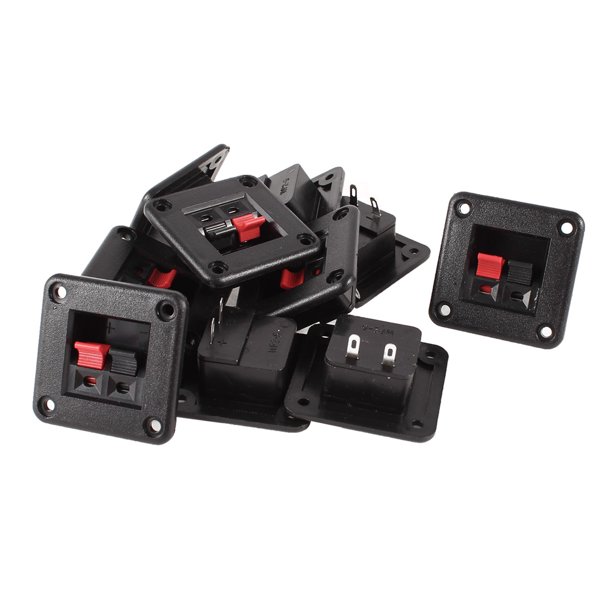 Unique Bargains Red Black Push In Type Horizontal Speaker Terminals ...