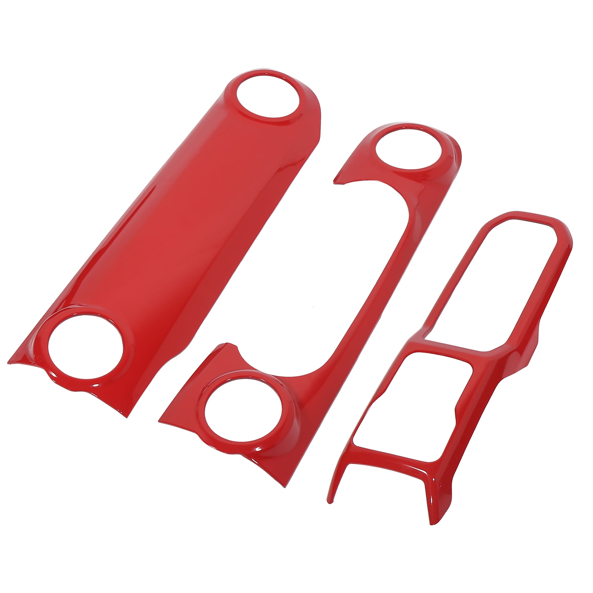 Unique Bargains Red Center Console Dashboard Panel Trim Cover Interior ...