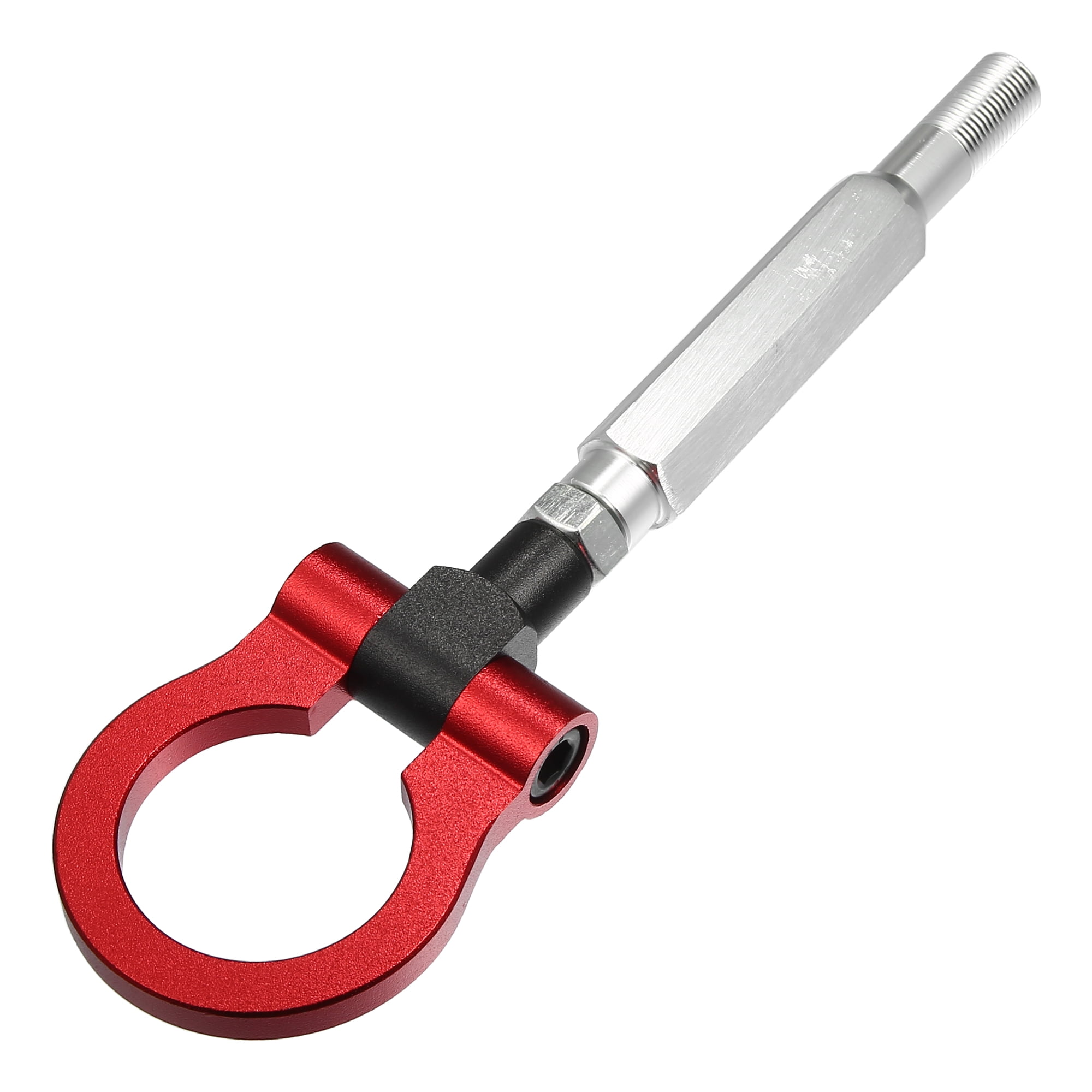 Unique Bargains Red Front Bumper Trailer Ring Eye Towing Tow Hook Screw ...