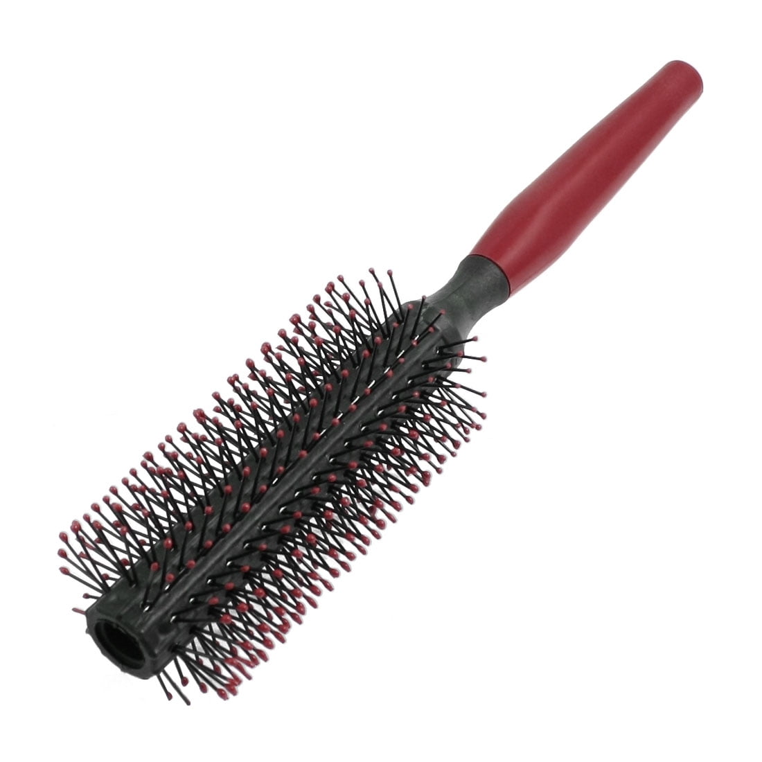 Unique Bargains Red Handle Flexible Teeth DIY Curly Hair Styling Roll ...