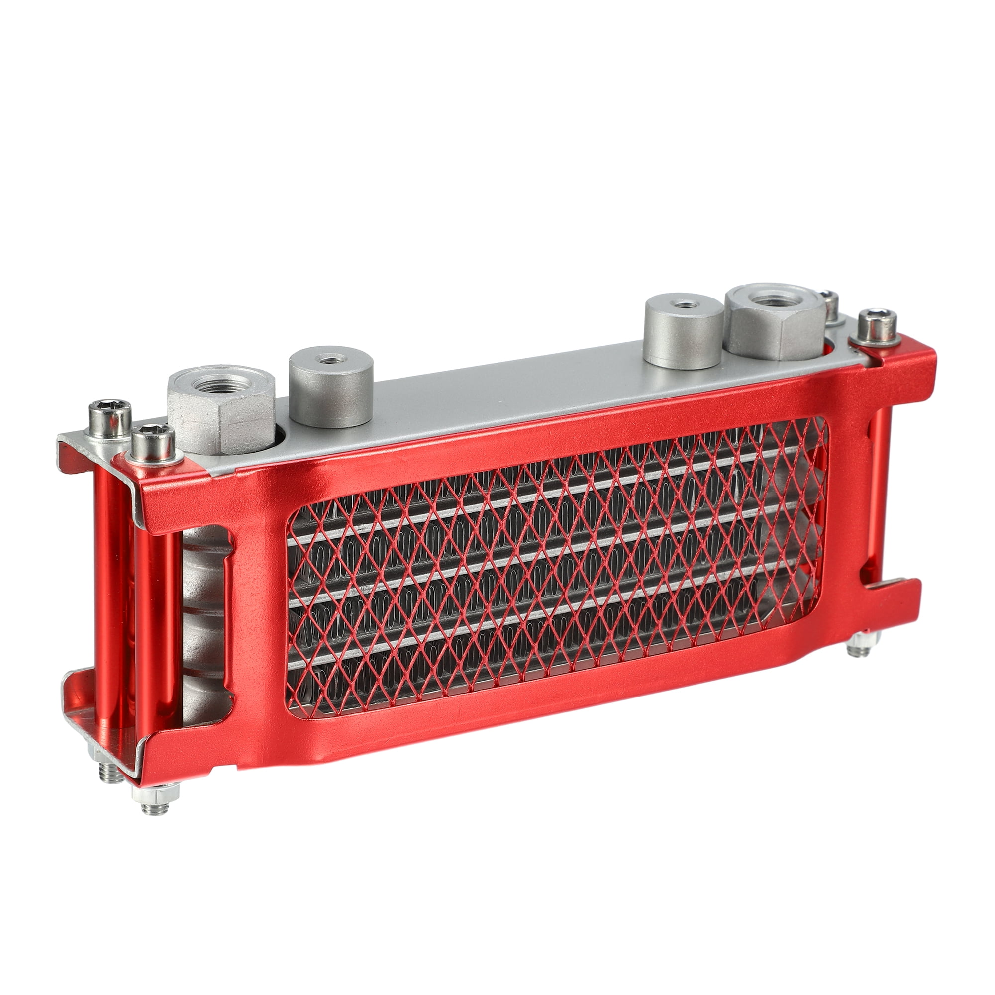 Unique Bargains Red M12 Interface Engine Oil Cooler Radiator Universal ...