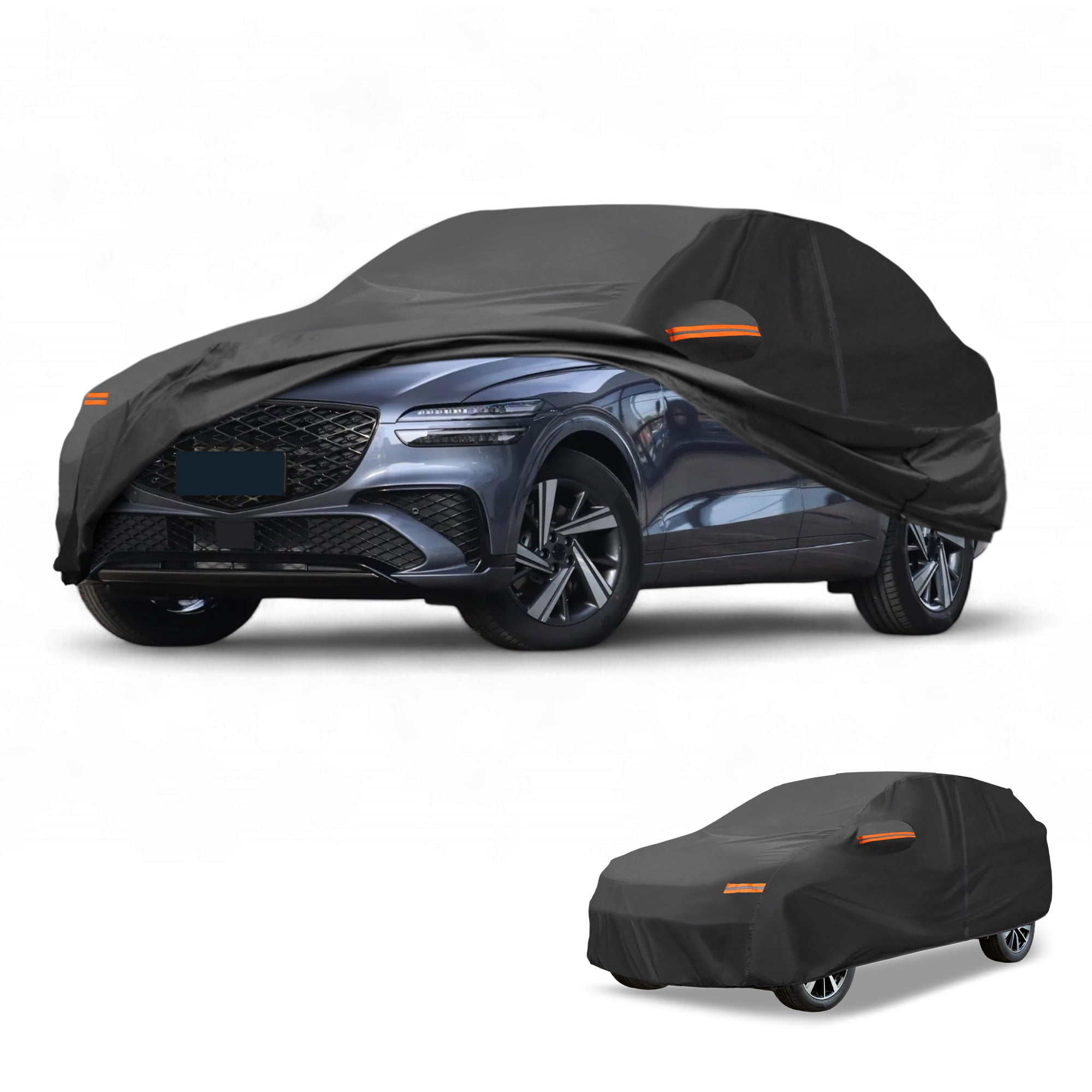 Unique Bargains Reflectiv Car Cover Black for Genesis GV70 188.98"x75.2 ...