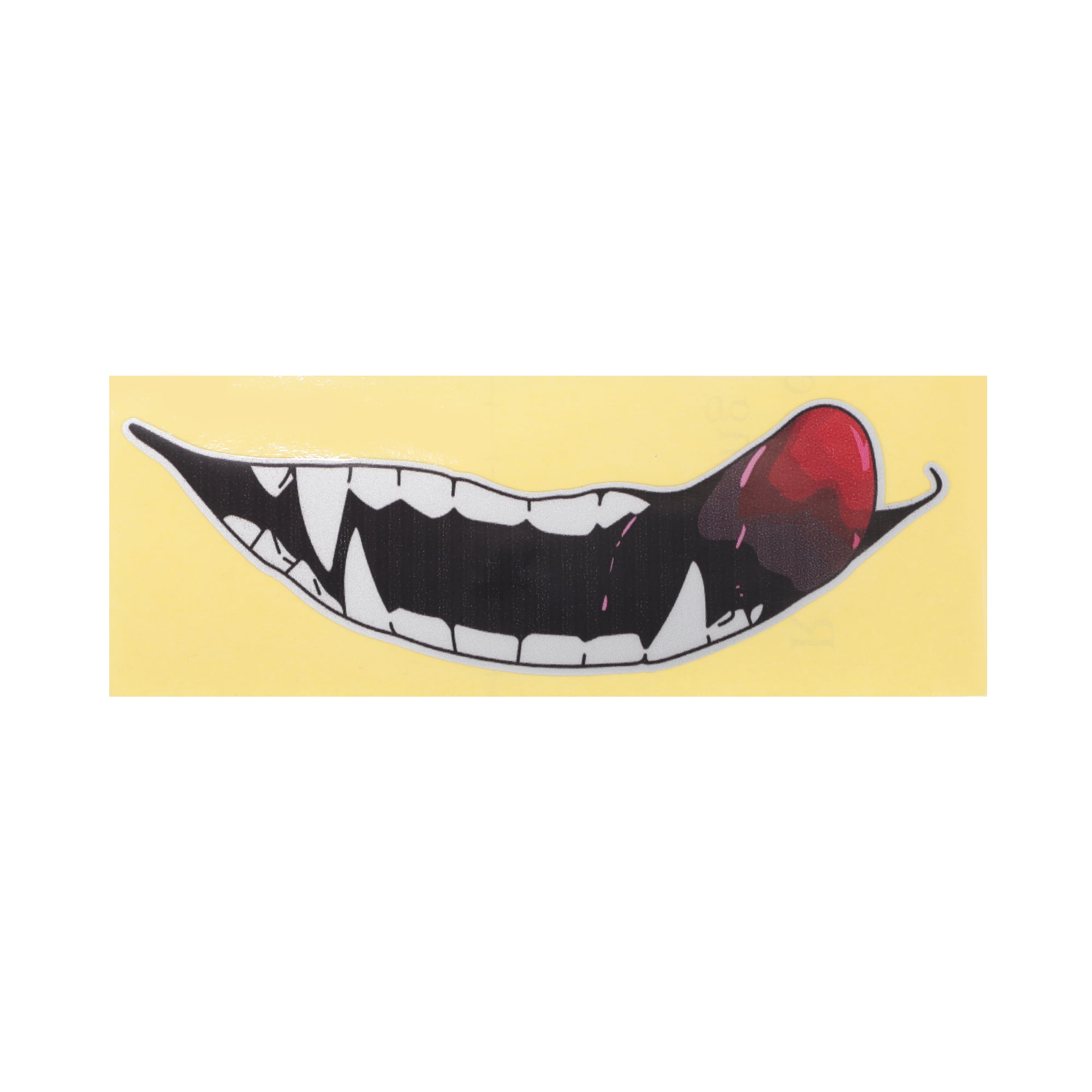 Unique Bargains Reflective Bumper Decal Black Rectangle Teeth and ...