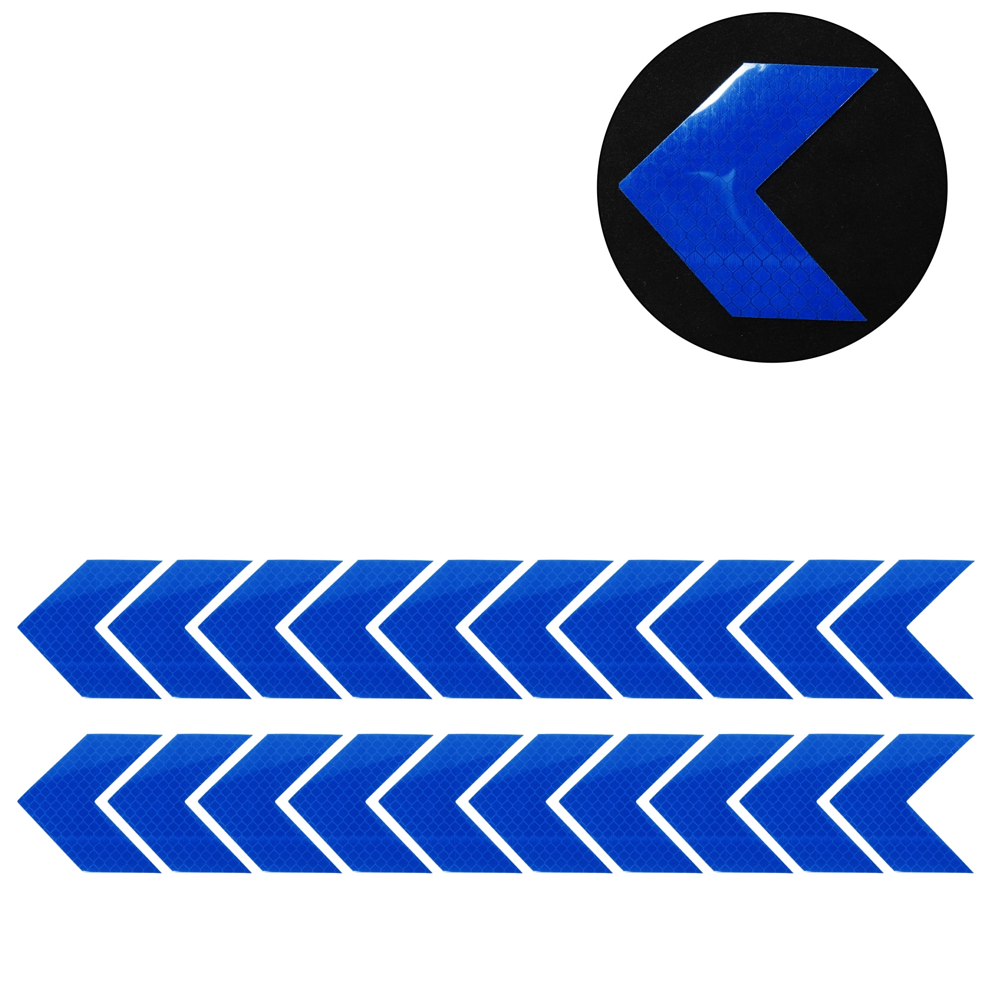 Unique Bargains Reflective Bumper Decal Blue Large Directional Arrow ...