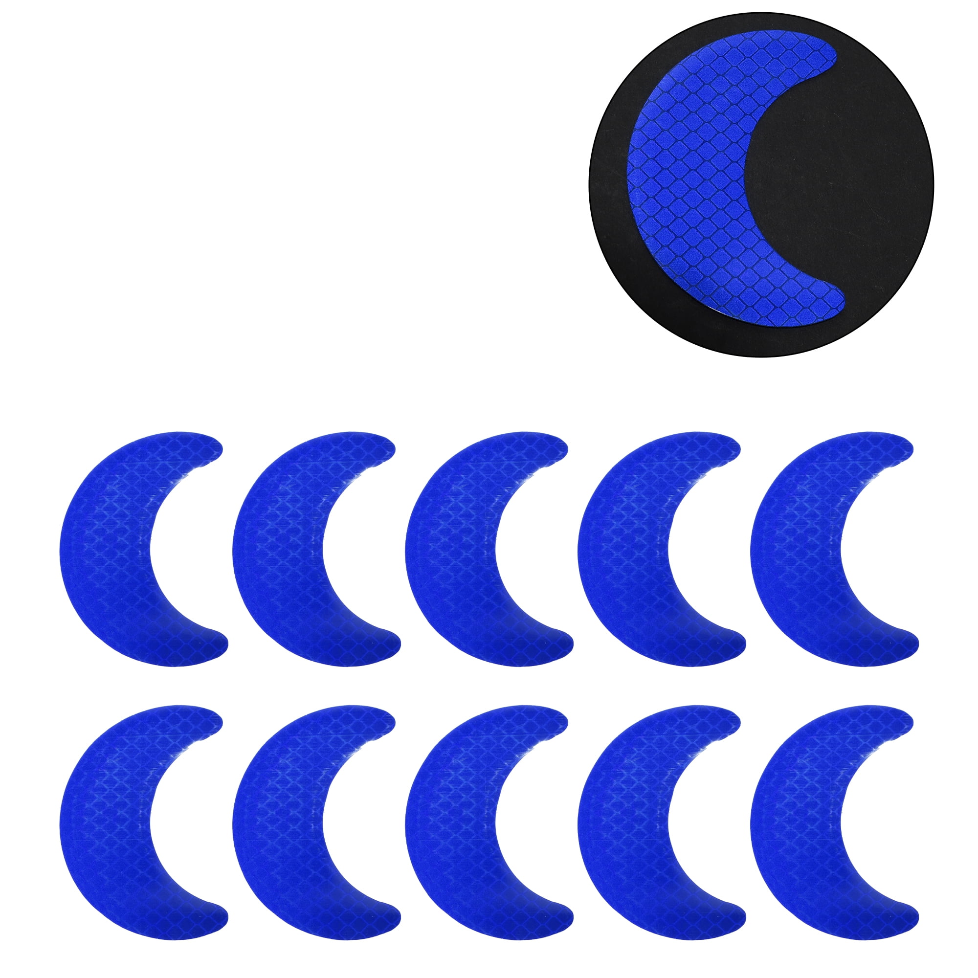 Unique Bargains Reflective Bumper Decal Blue Moon Rhombus Grid ...