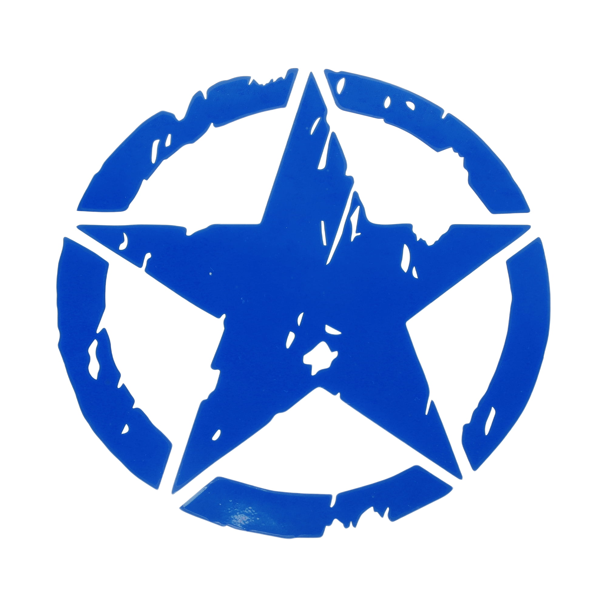 Unique Bargains Reflective Bumper Decal Blue Square Pentagram ...