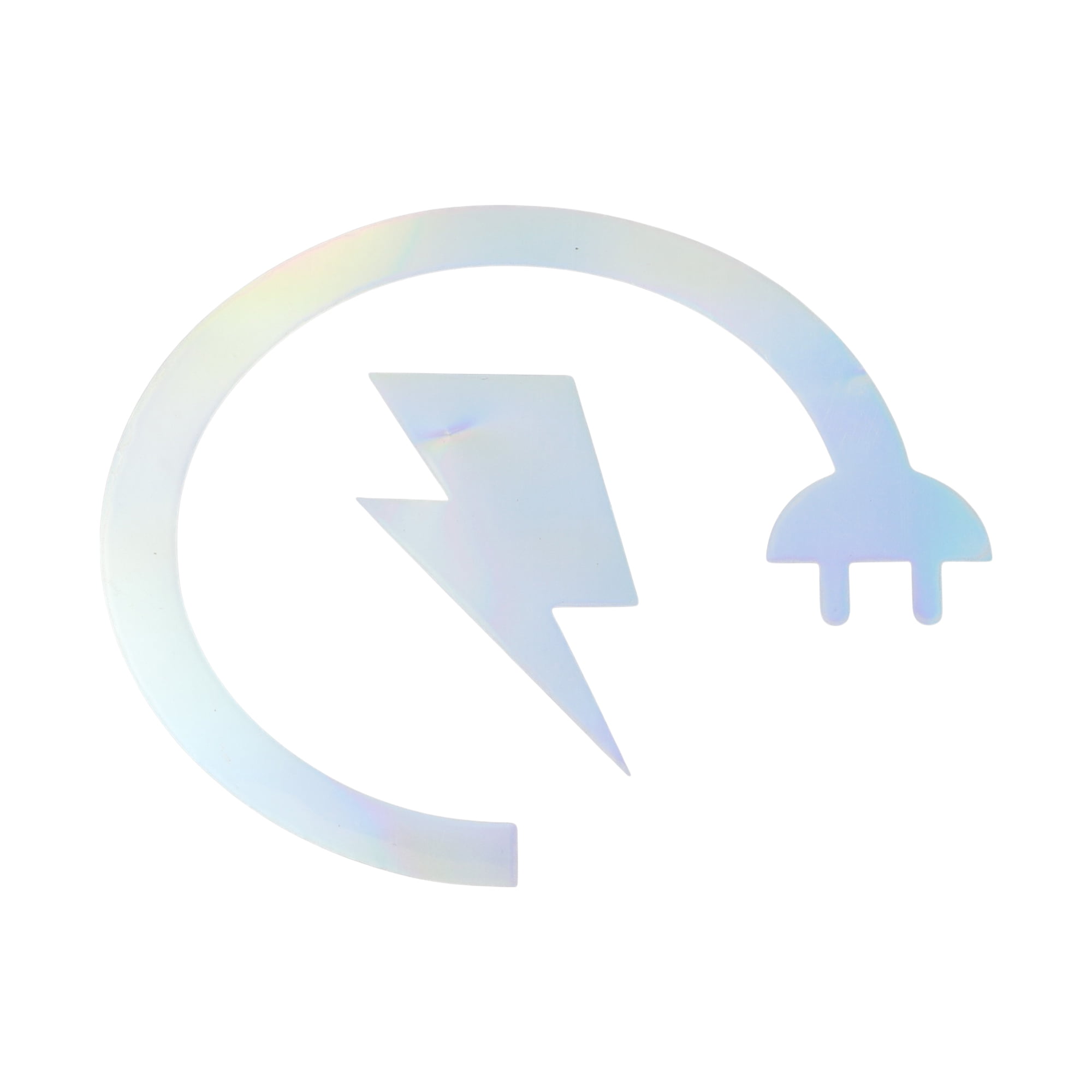 Unique Bargains Reflective Bumper Decal Colorful Laser Square Lightning ...