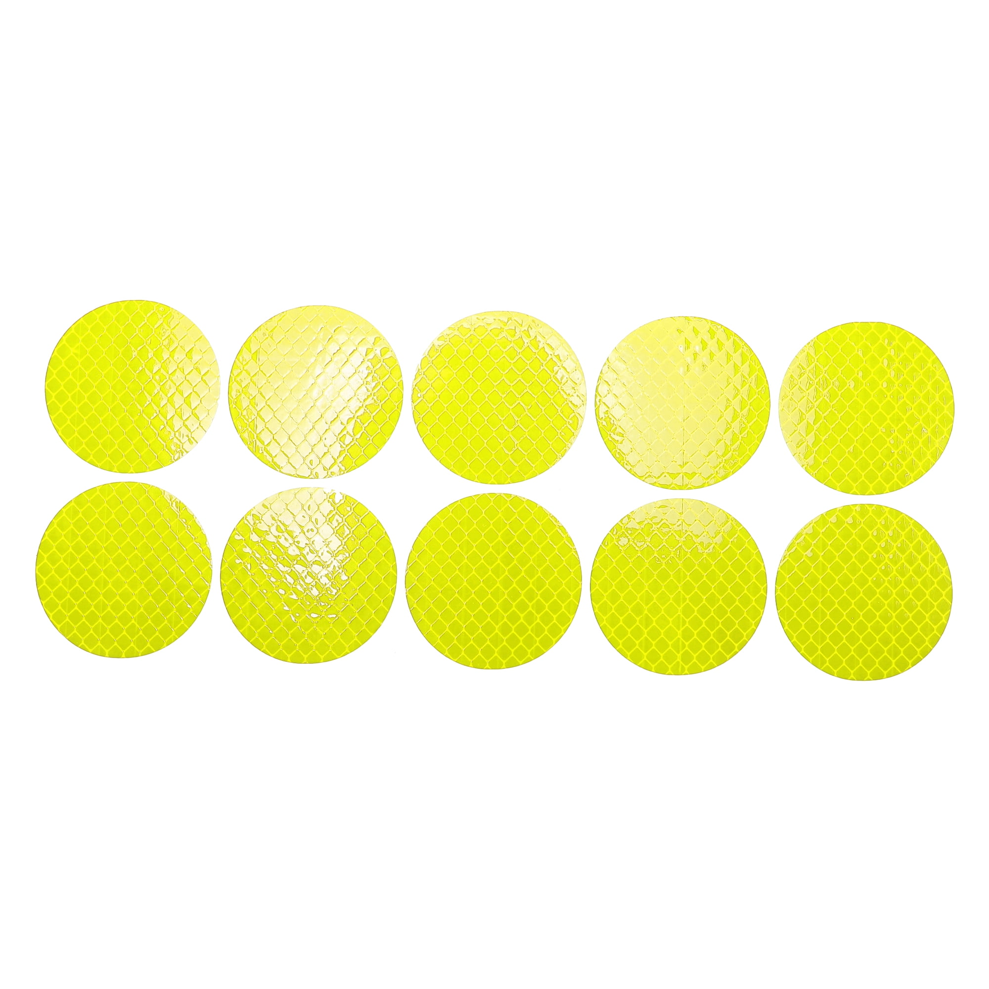 Unique Bargains Reflective Bumper Decal Diamond Fluorescent Green Round ...