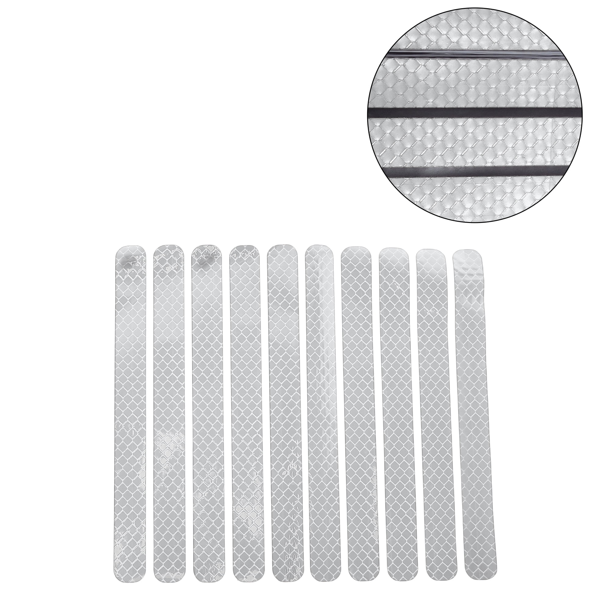 Unique Bargains Reflective Bumper Decal Diamond Fluorescent White ...