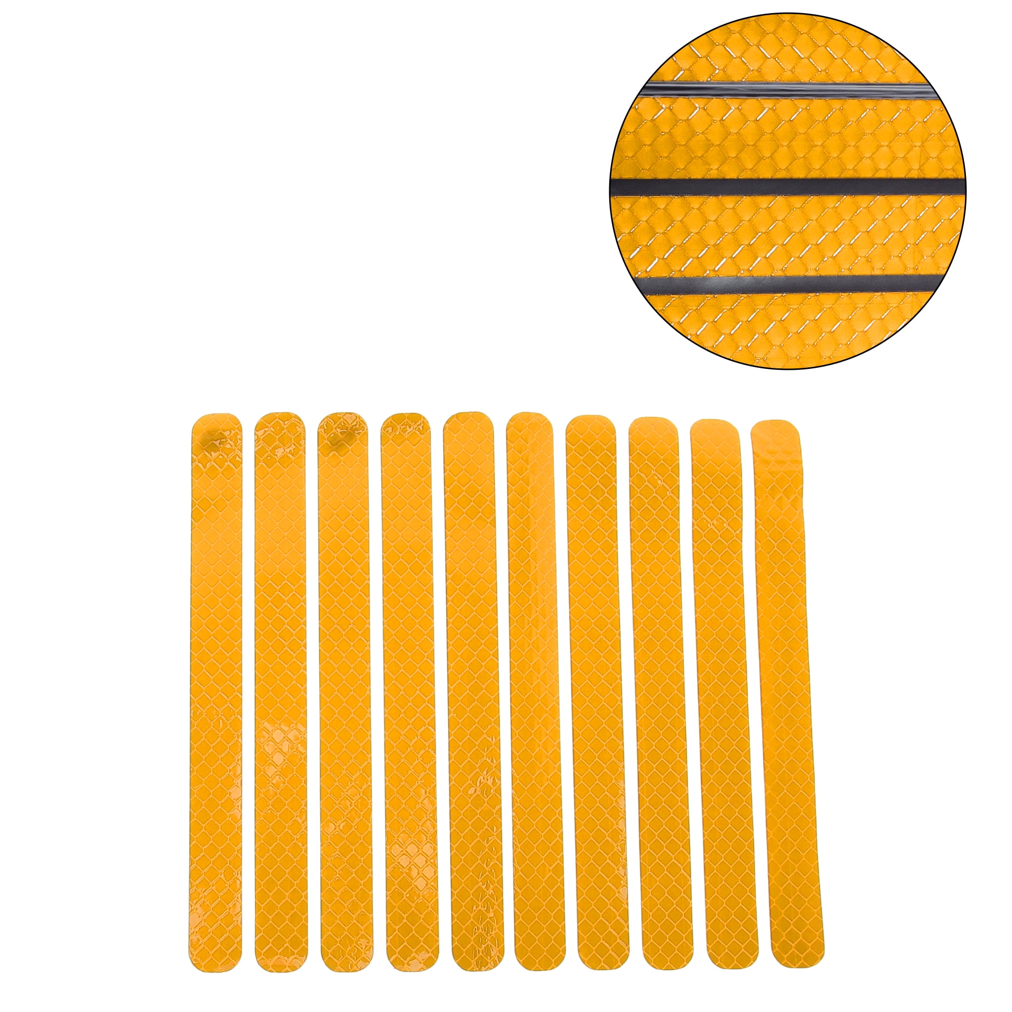 Unique Bargains Reflective Bumper Decal Diamond Fluorescent Yellow ...