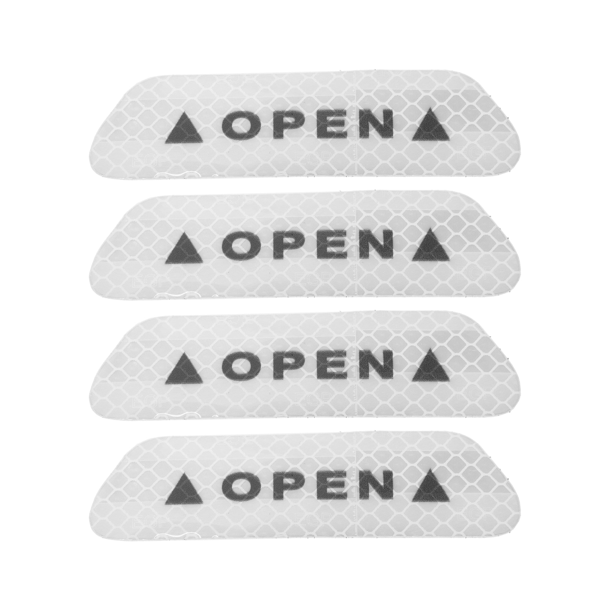 Unique Bargains Reflective Bumper Decal Diamond White Rectangle ...