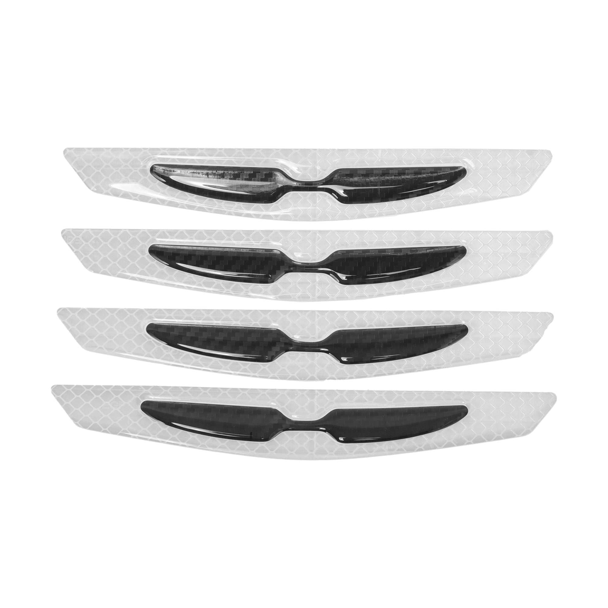 Unique Bargains Reflective Bumper Decal Diamond White Rectangle ...