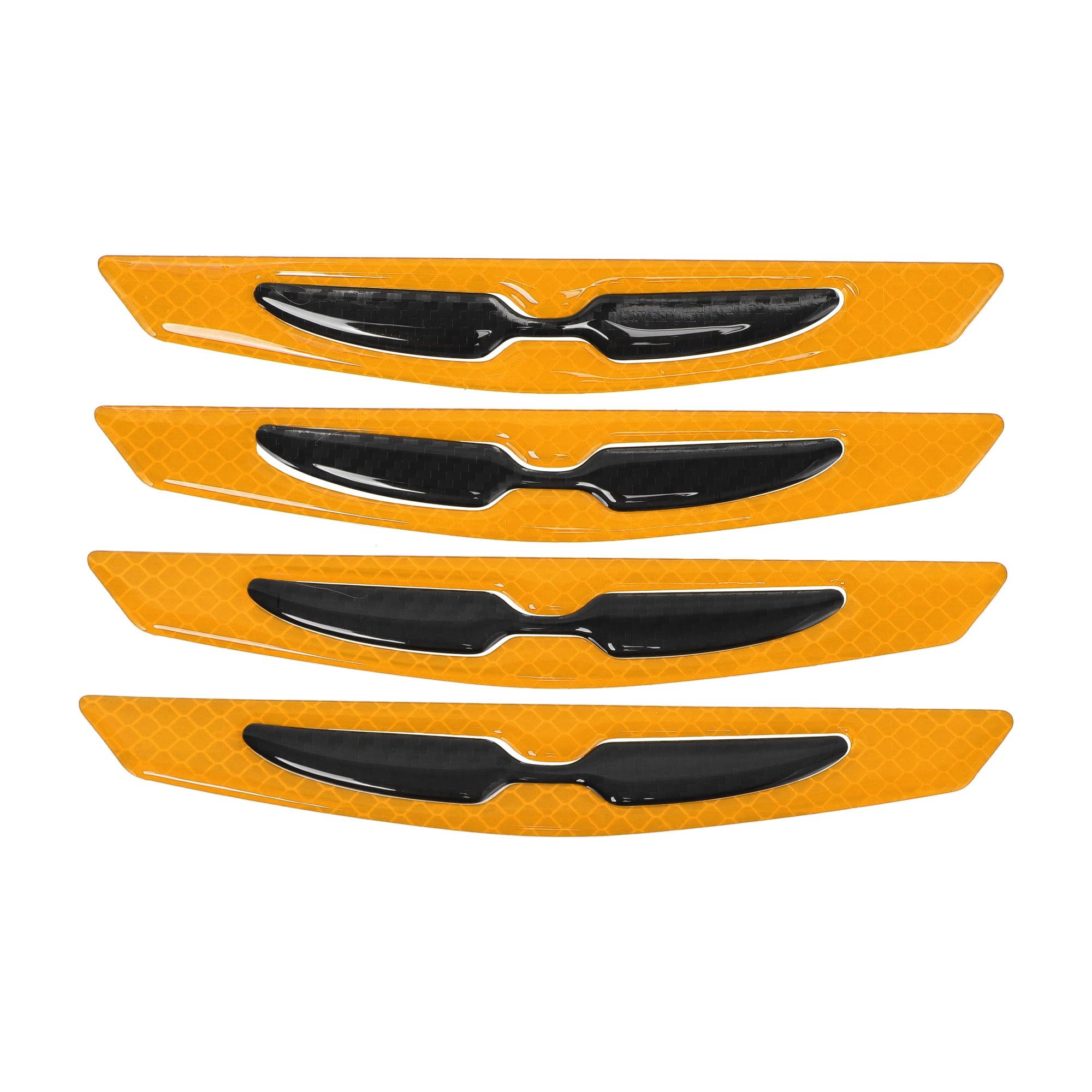 Unique Bargains Reflective Bumper Decal Diamond Yellow Rectangle ...