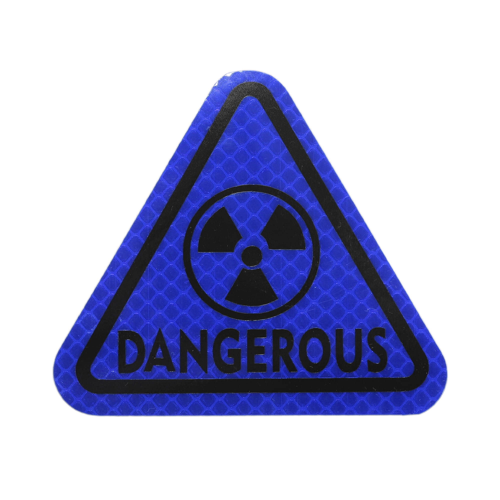 Unique Bargains Reflective Bumper Decal Fluorescent Blue Triangle ...