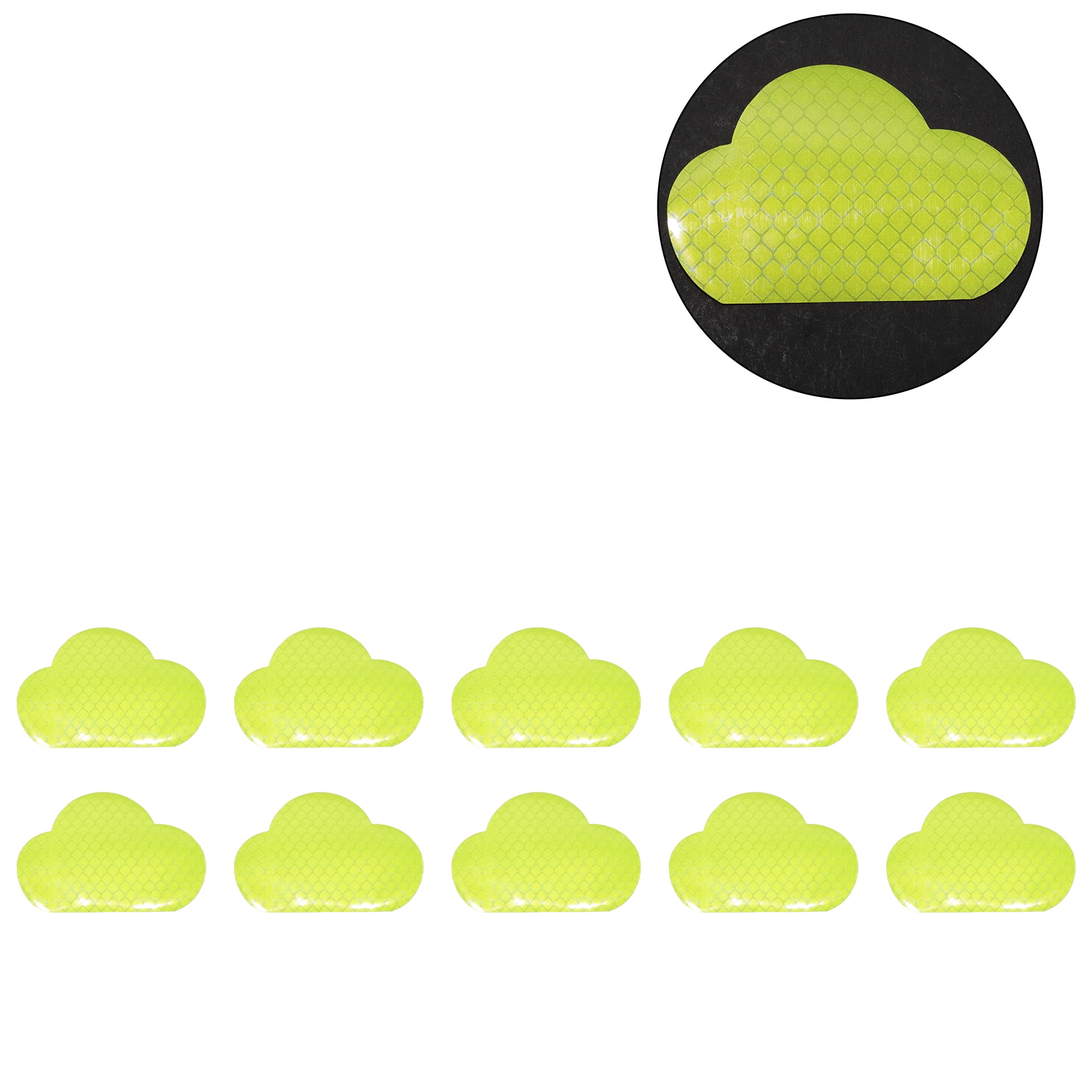 Unique Bargains Reflective Bumper Decal Fluorescent Green Clouds ...