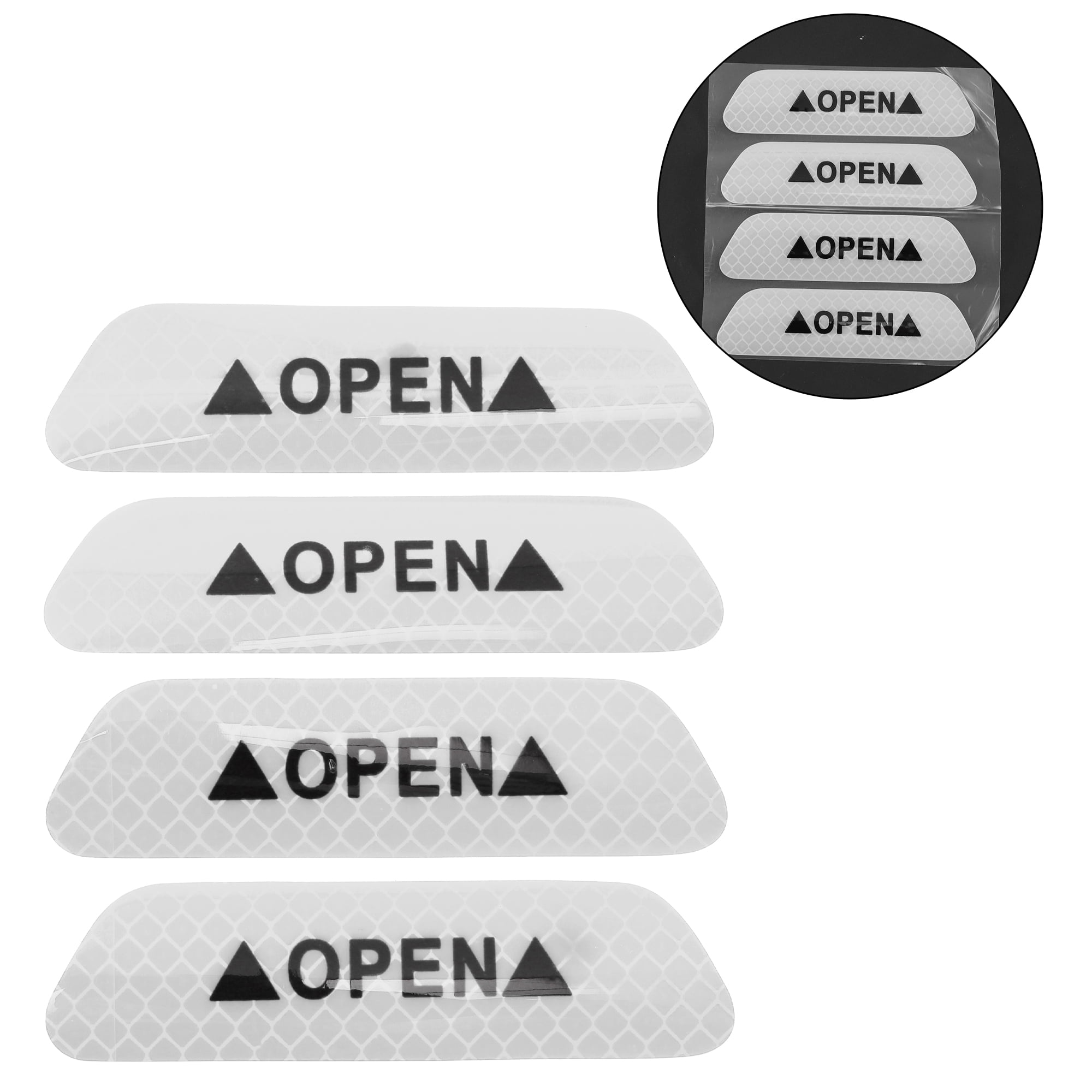 Unique Bargains Reflective Bumper Decal Fluorescent Silver Tone ...