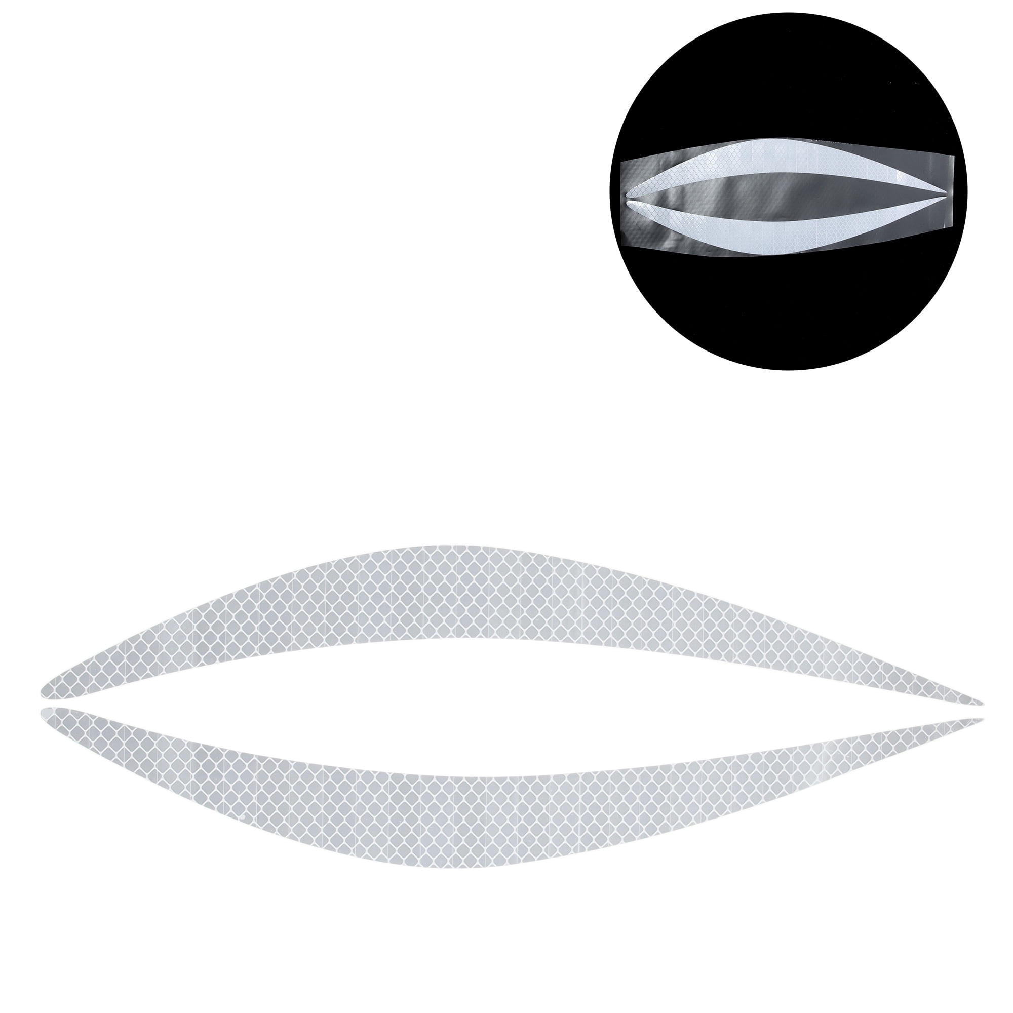 Unique Bargains Reflective Bumper Decal Fluorescent White Meniscus ...