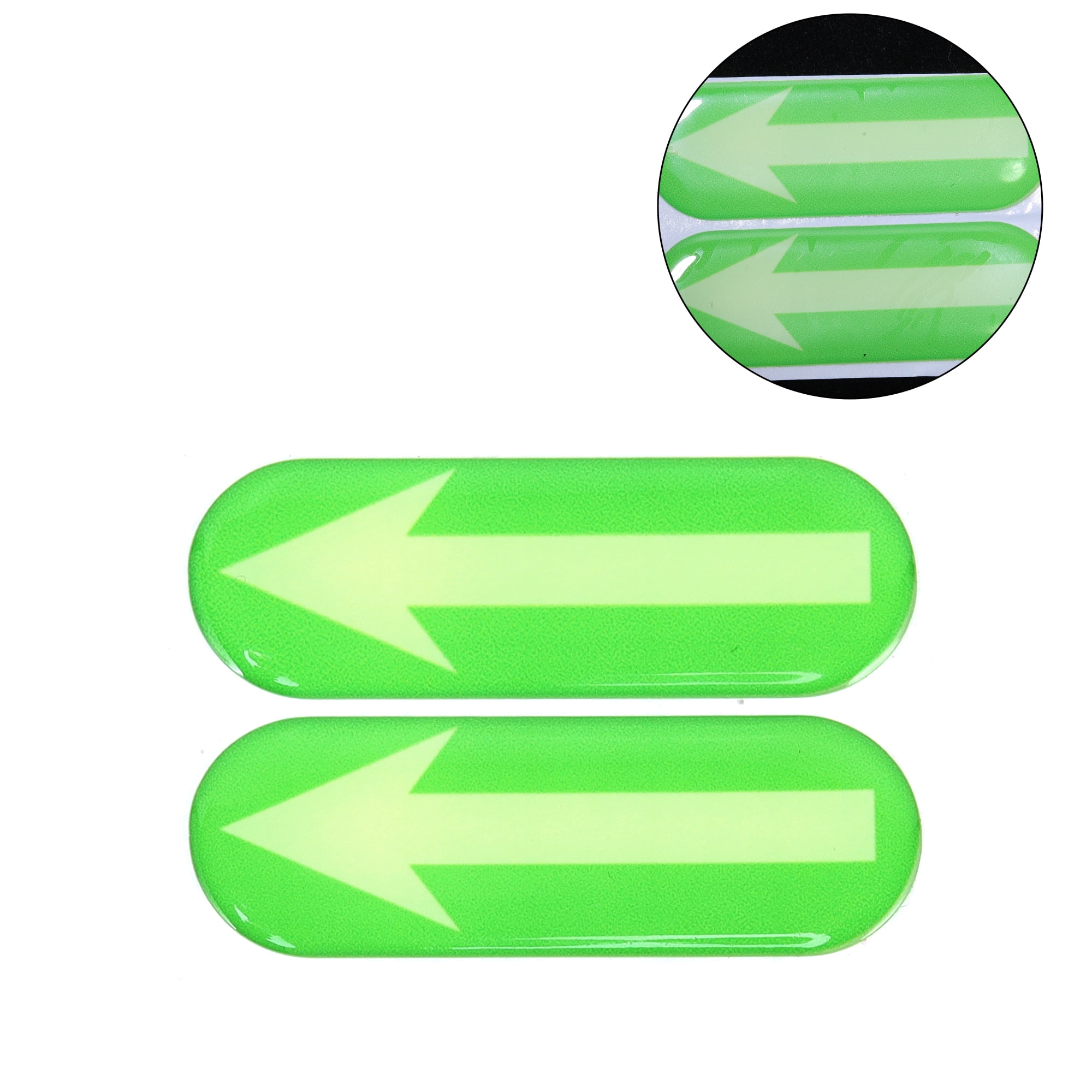 Unique Bargains Reflective Bumper Decal Green Rectangle Arrow Pattern ...