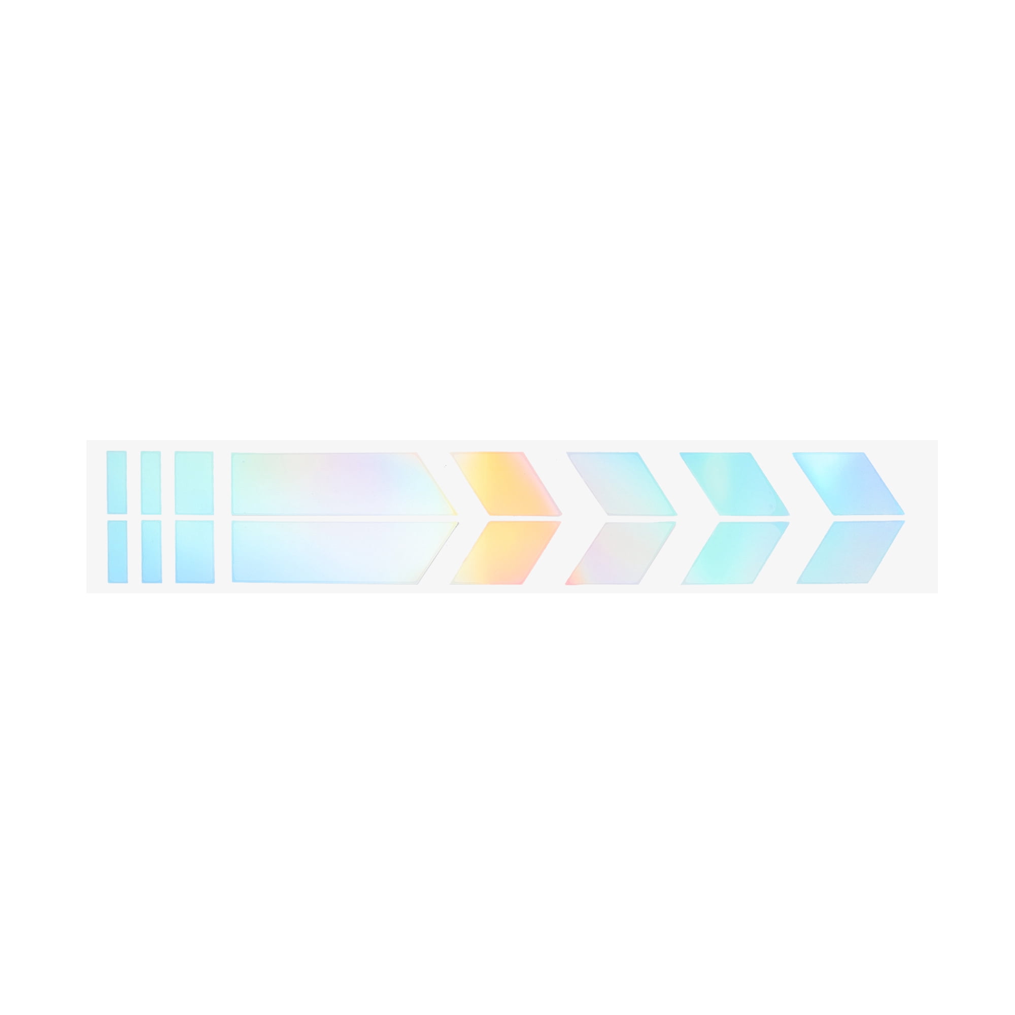 Unique Bargains Reflective Bumper Decal Multicolor Rectangle Stripe ...