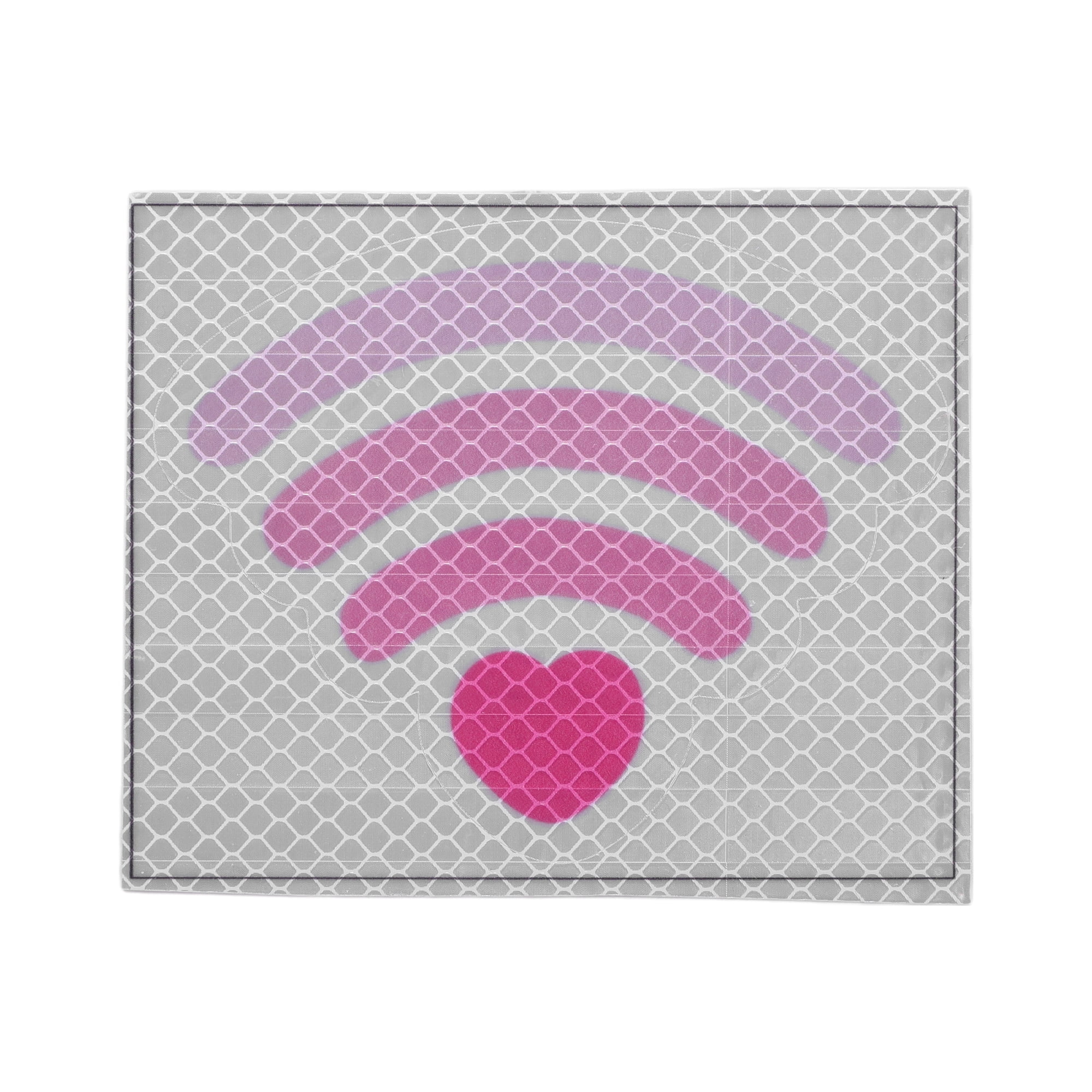 Unique Bargains Reflective Bumper Decal Pink Rectangle Signal Heart ...
