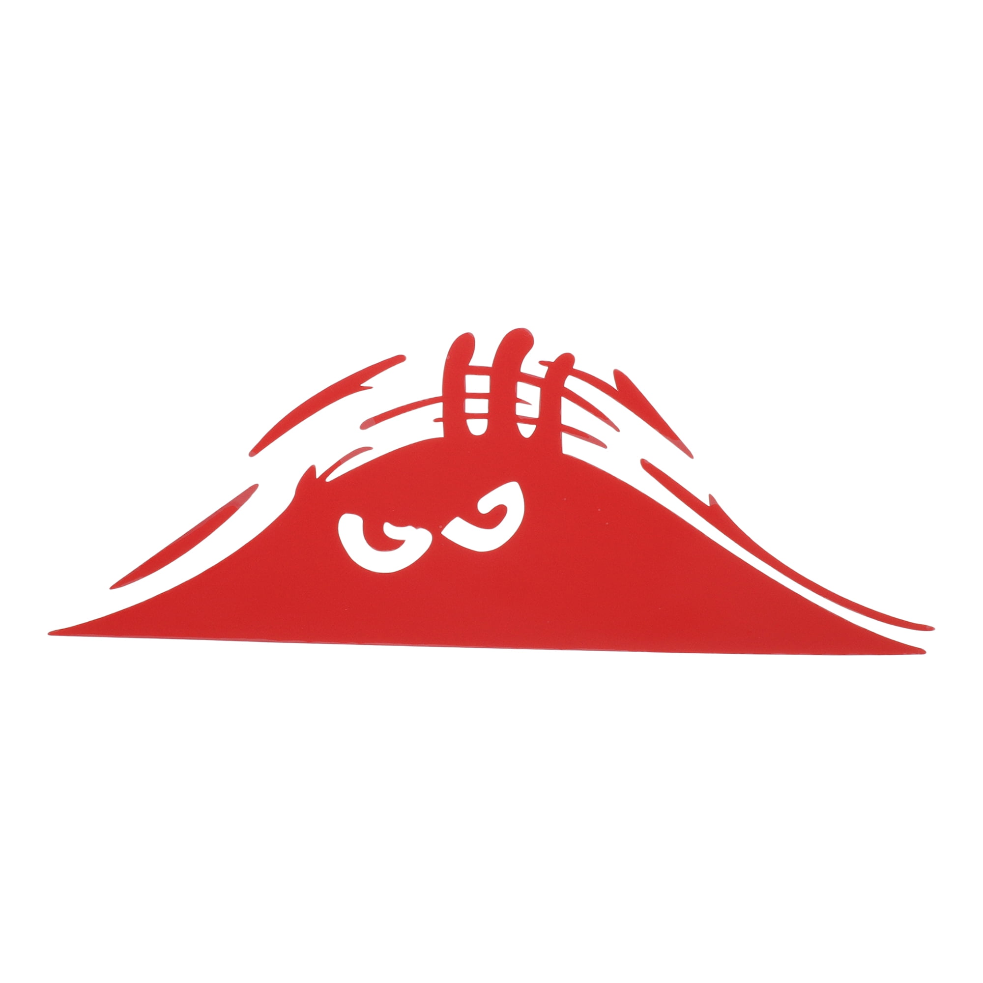 Unique Bargains Reflective Bumper Decal Red Square Angry Eyes ...