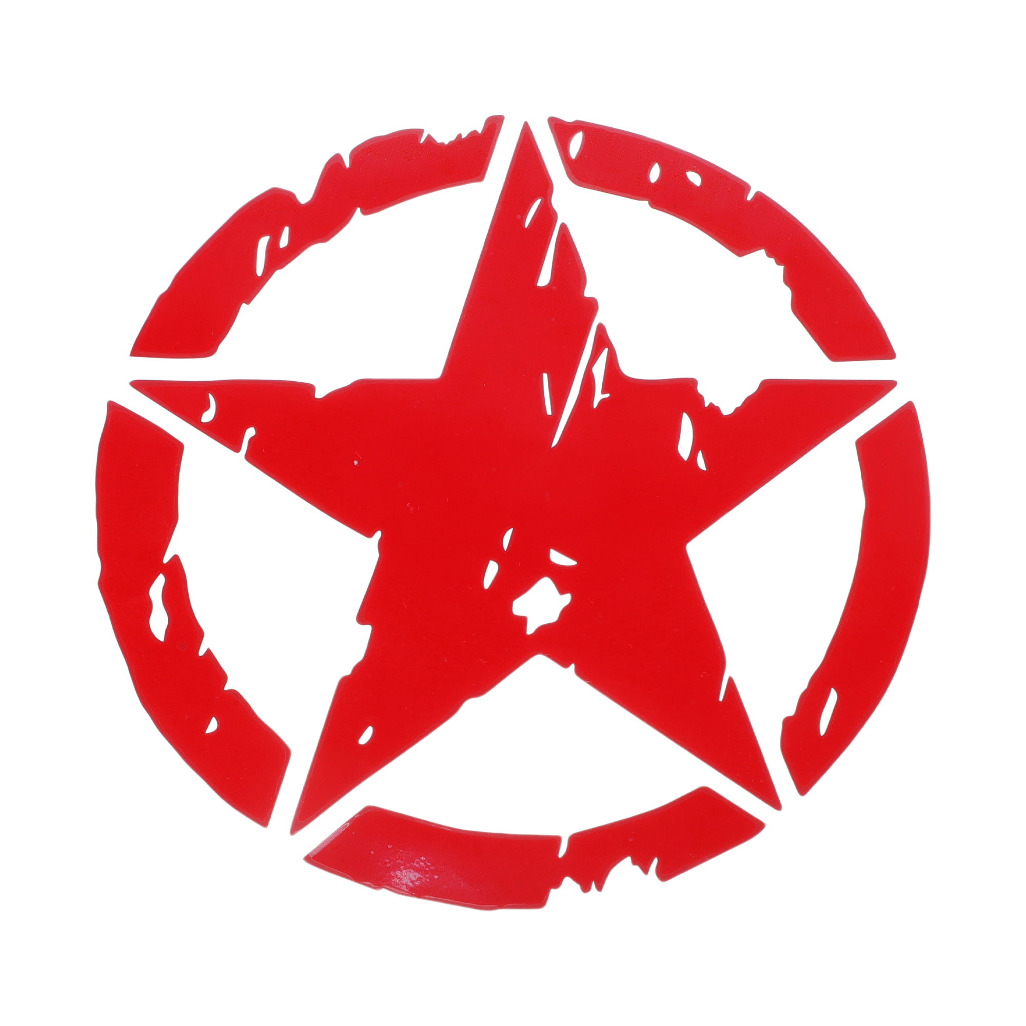 Unique Bargains Reflective Bumper Decal Red Square Pentagram Reflective ...