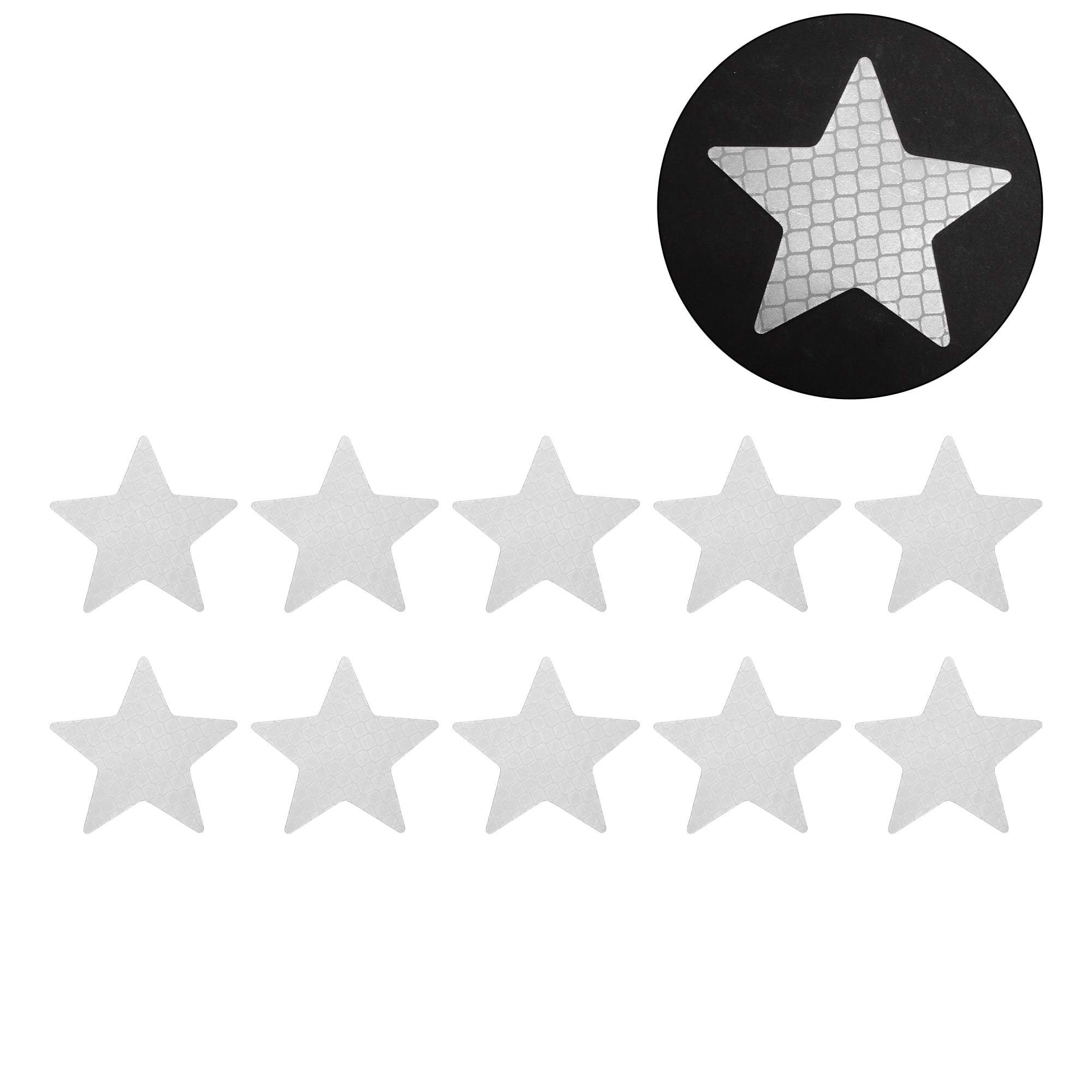 Unique Bargains Reflective Bumper Decal Silver Tone Pentagram Rhombus ...