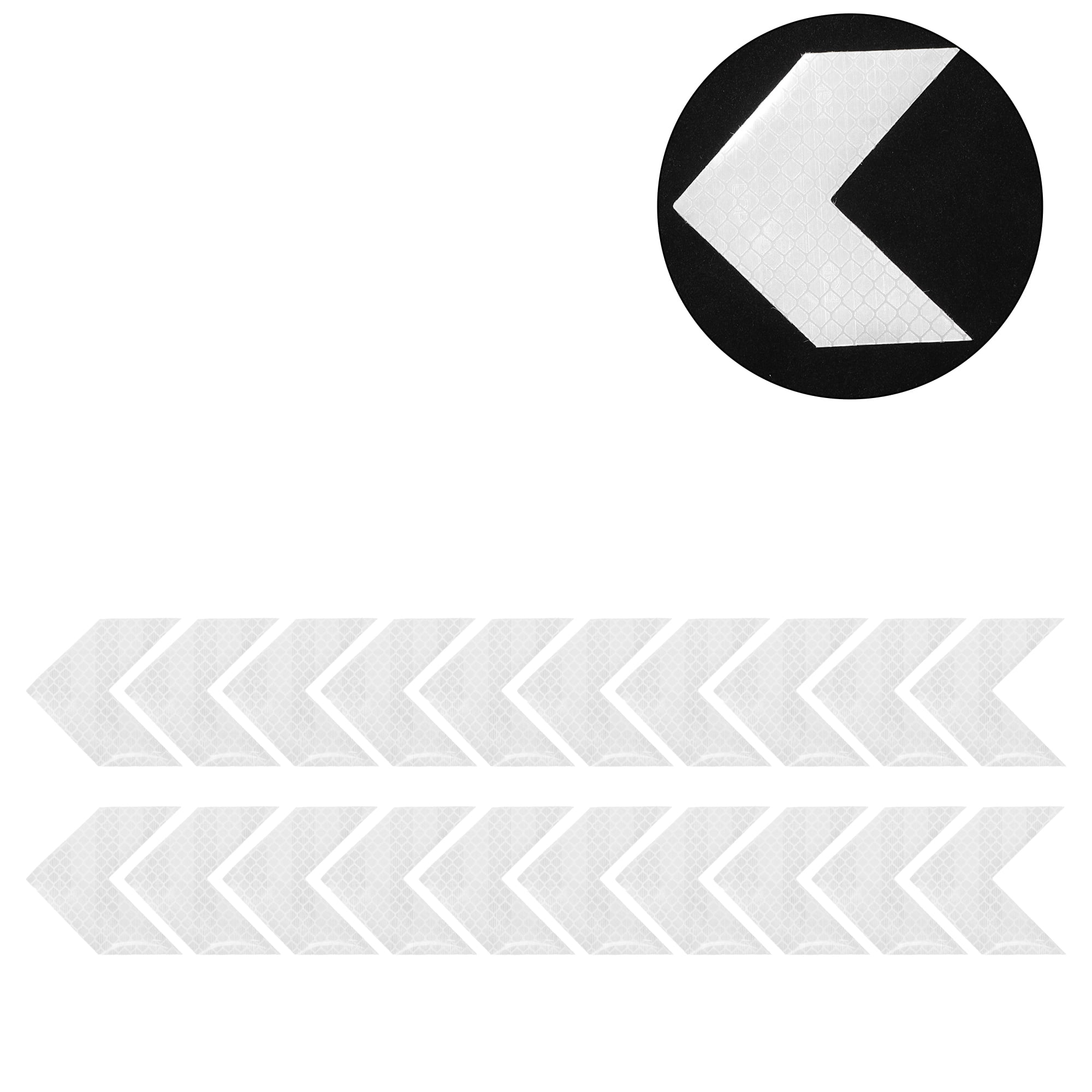 Unique Bargains Reflective Bumper Decal White Large Directional Arrow ...