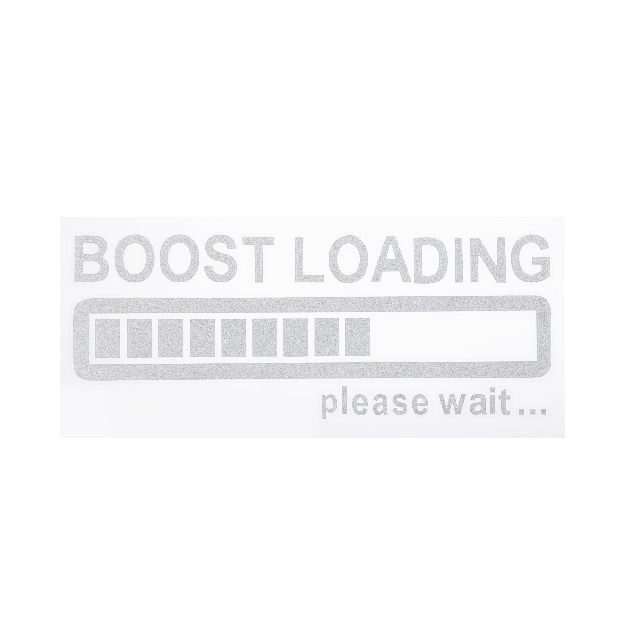 Unique Bargains Reflective Bumper Decal White Rectangle BOOST LOADING Please Wait Pattern ...