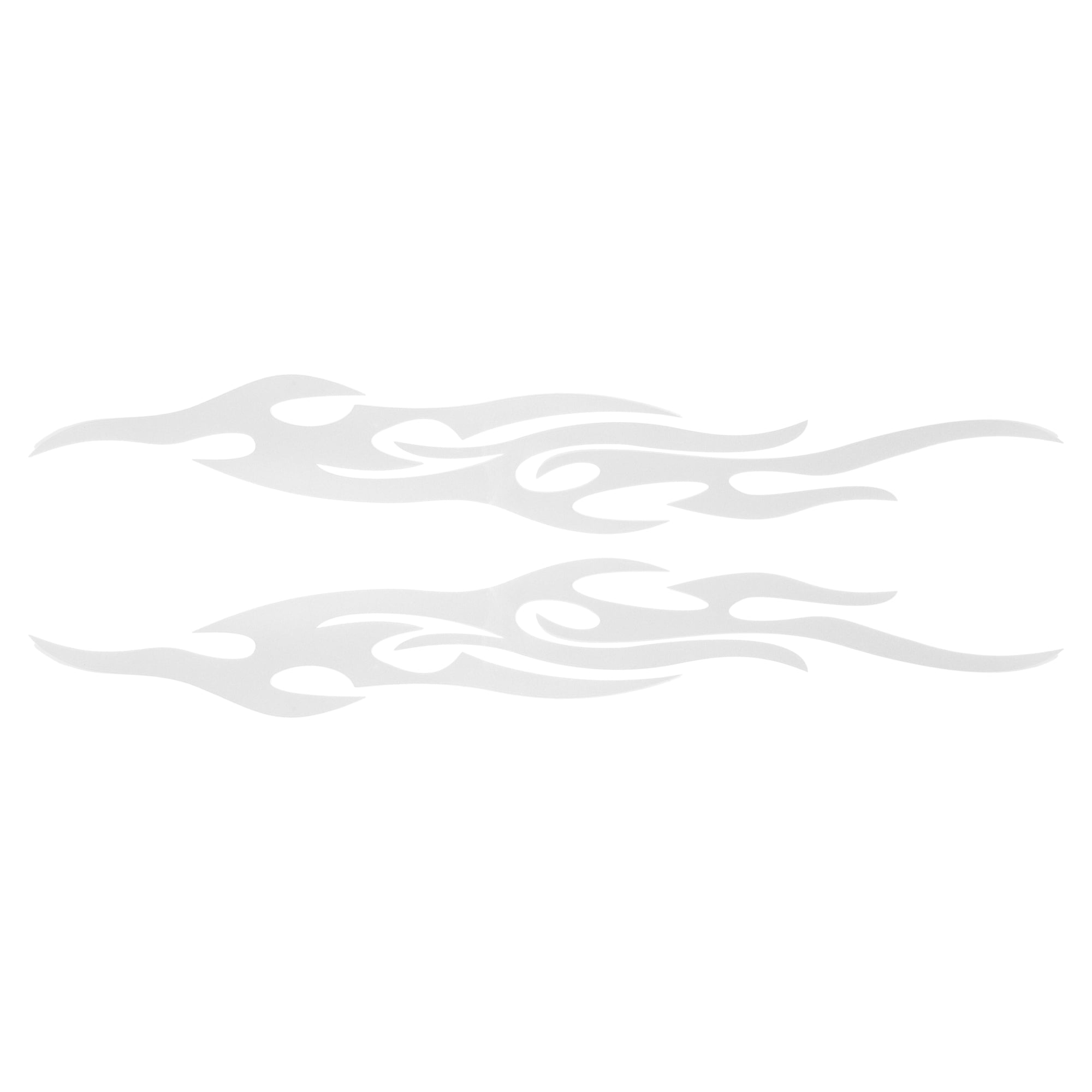 Unique Bargains Reflective Bumper Decal White Square Flame Pattern Reflective Car Sticker ...