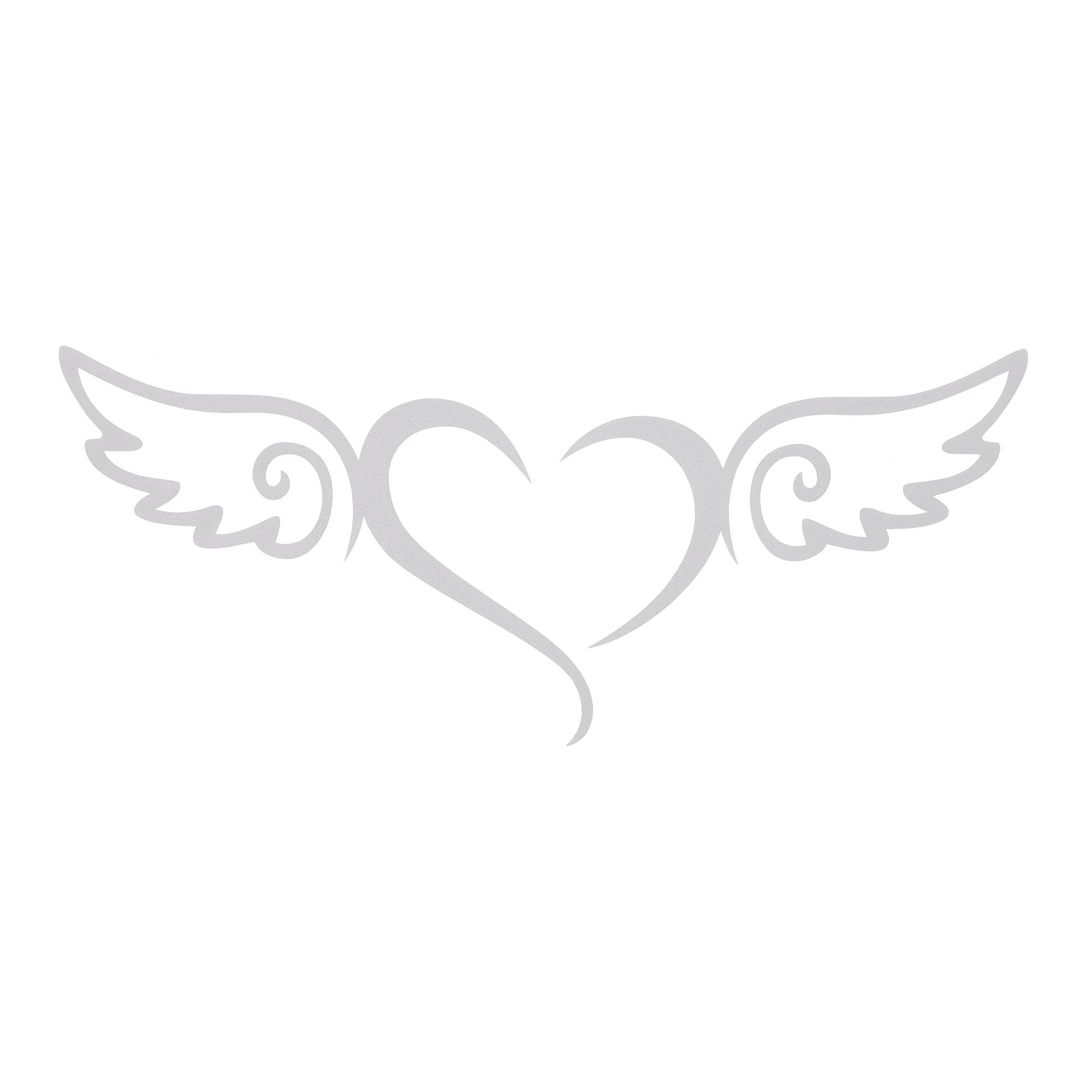Unique Bargains Reflective Bumper Decal White Square Heart Shaped Angel ...
