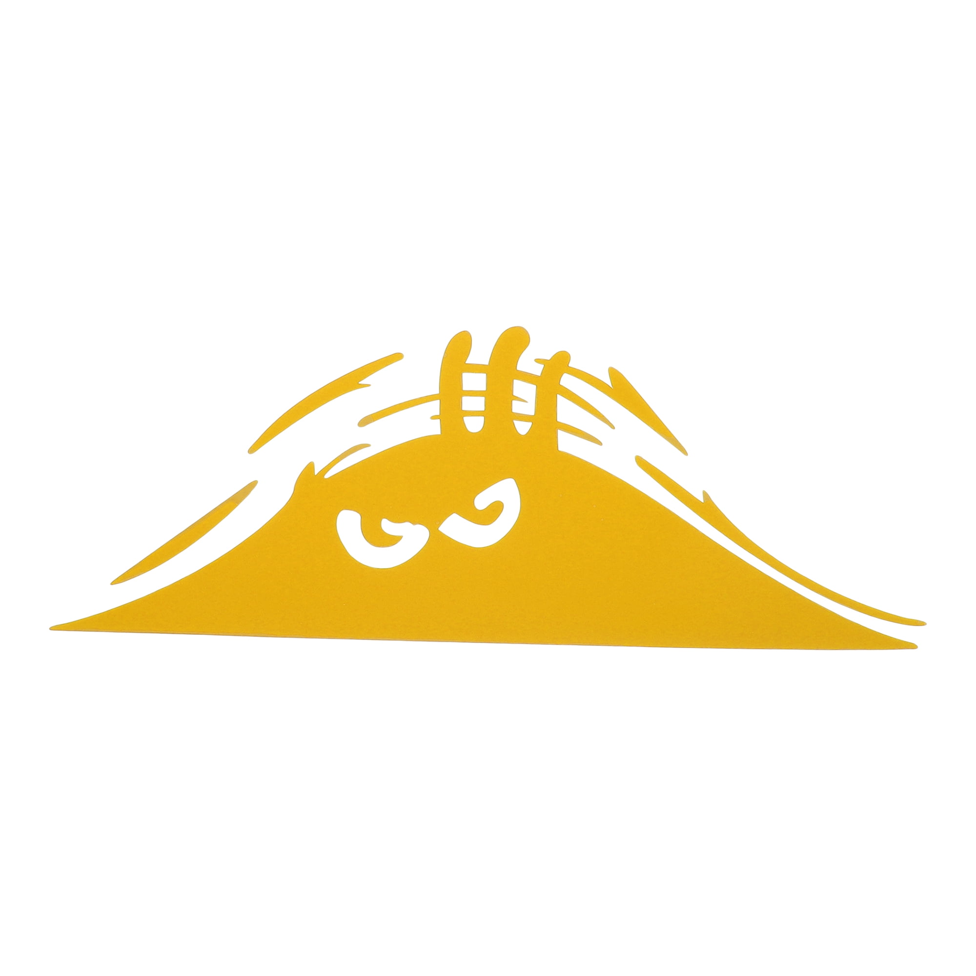 Unique Bargains Reflective Bumper Decal Yellow Square Angry Eyes ...