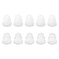 Unique Bargains 10pcs Soft Silicone Earbuds Tips with Three Flanges ...