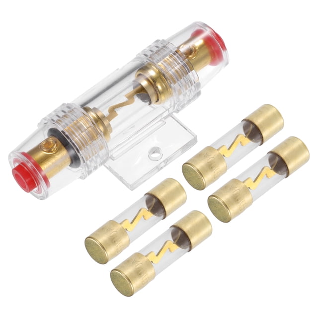 Unique Bargains Reset Circuit Breaker Inline Fuse Holder with 5 Pcs ...