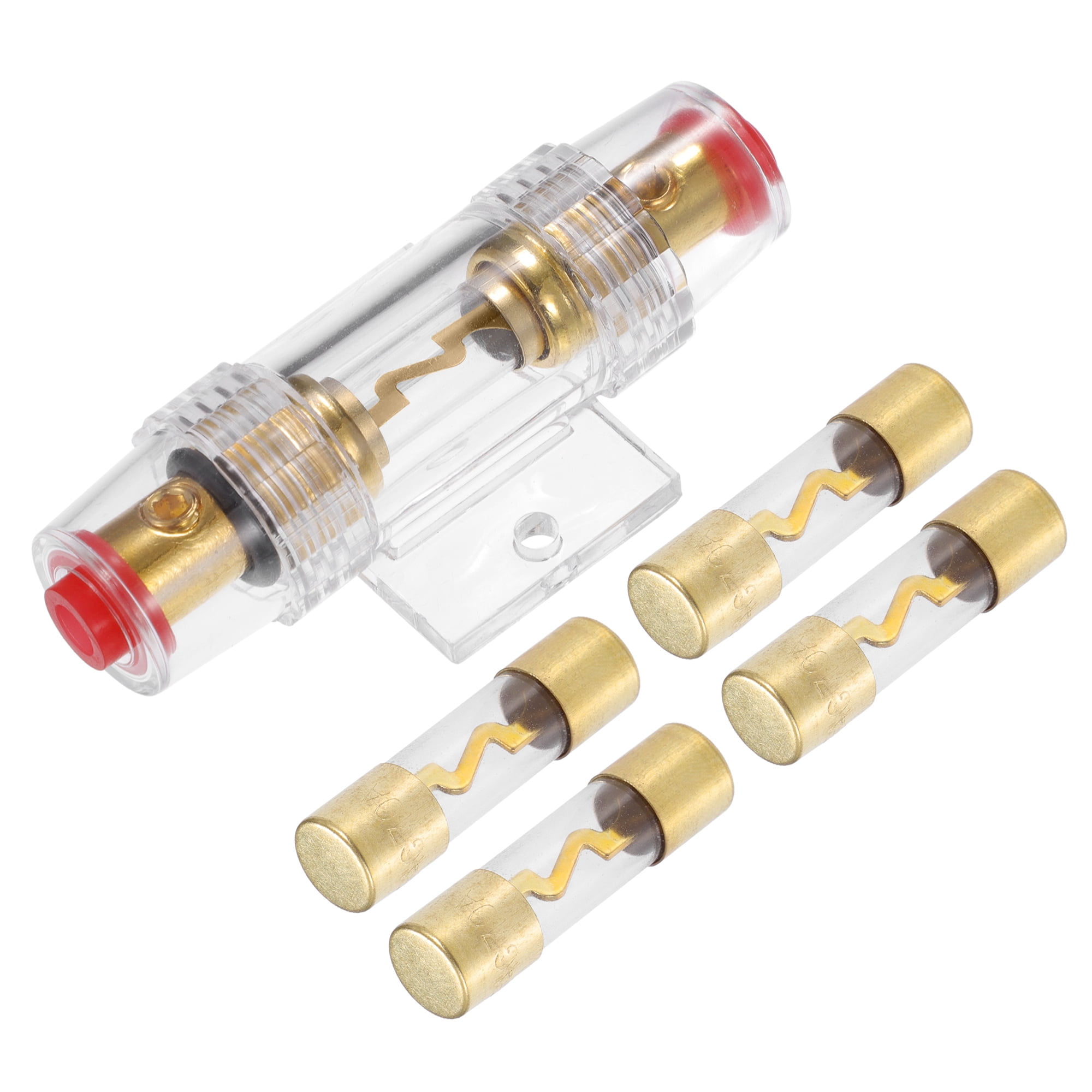 Unique Bargains Reset Circuit Breaker Inline Fuse Holder with 5 Pcs ...