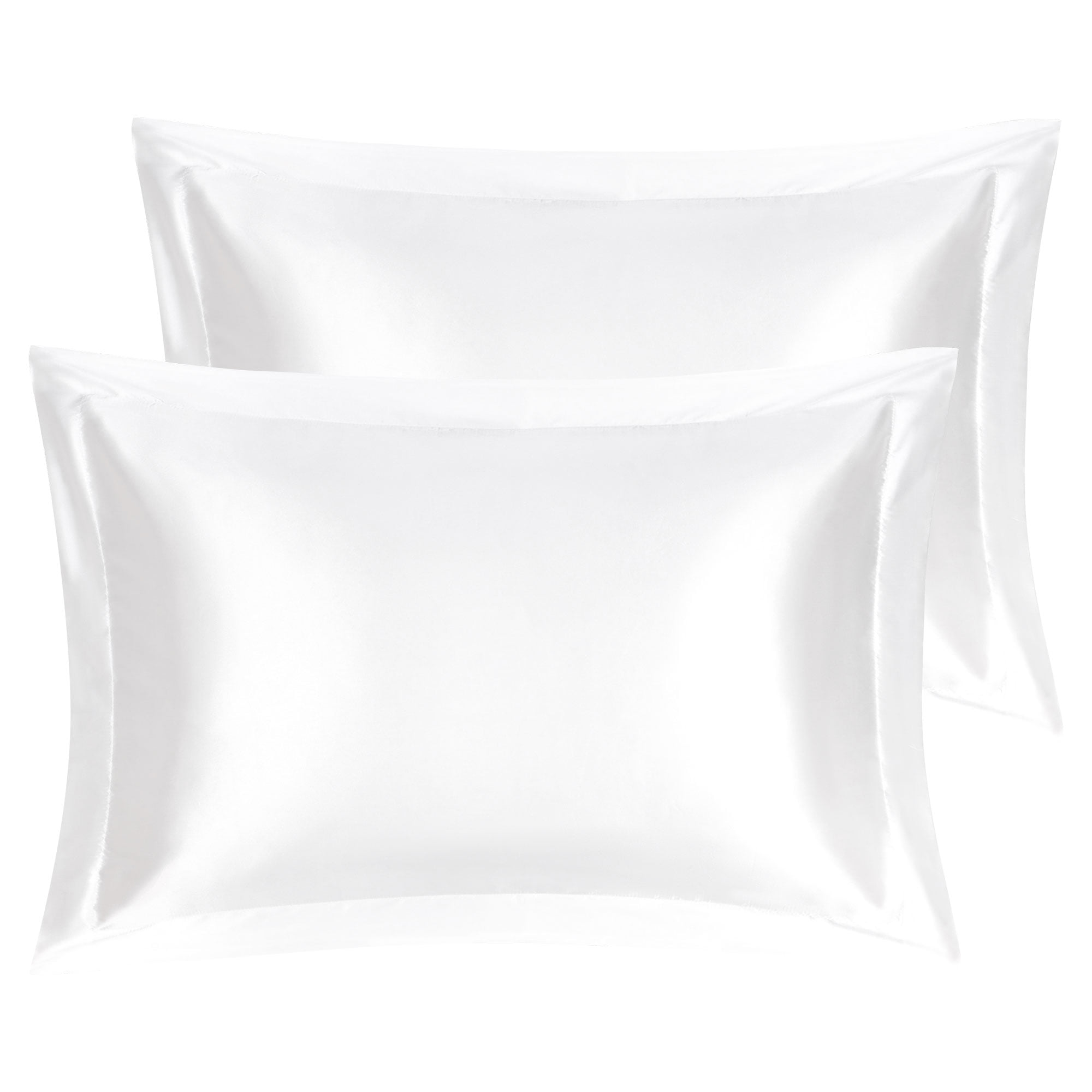 Unique Bargains Retro Satin Ruffle Pillowcases 2Pack with Envelop White ...