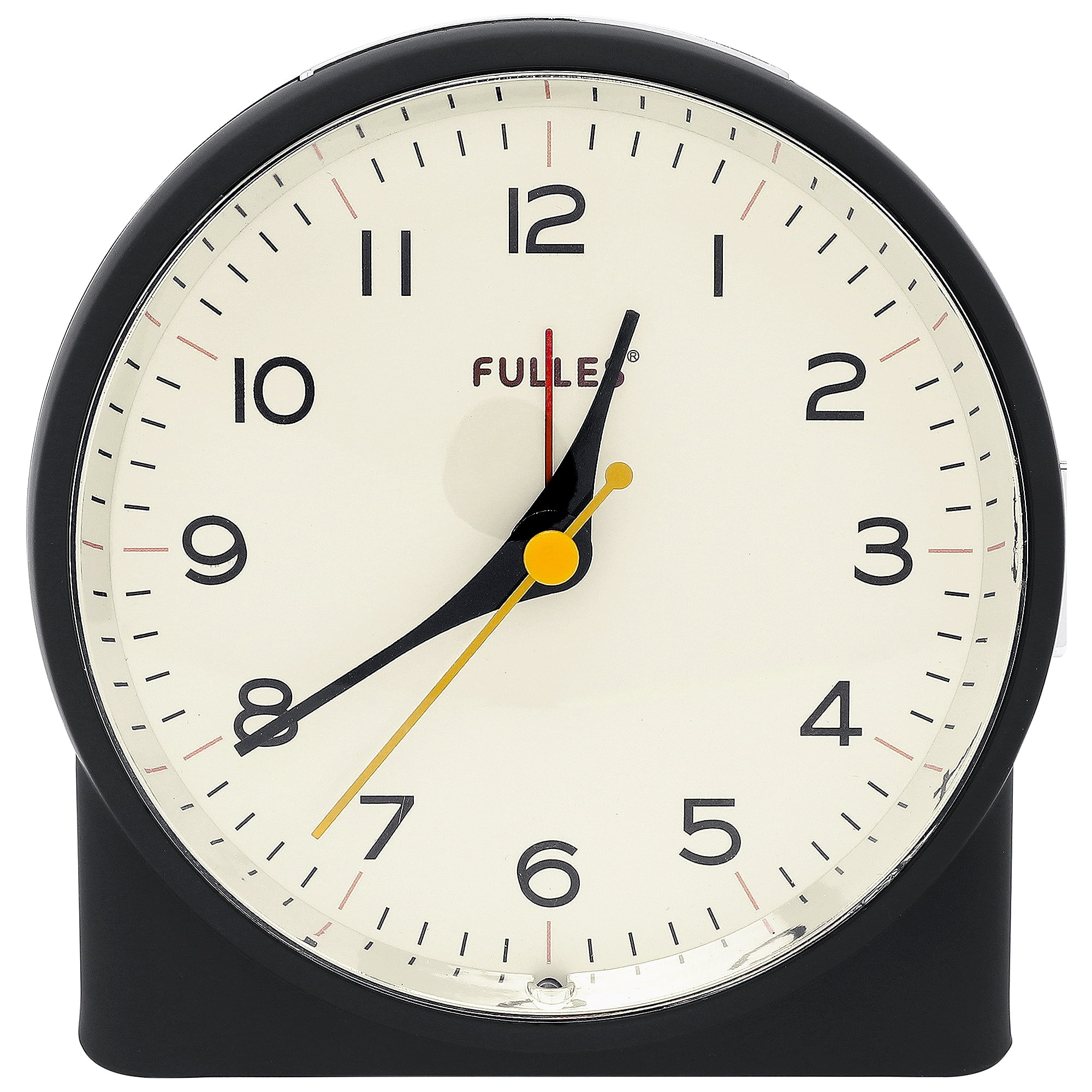 Unique Bargains Retro-style Semi-Circular Table Alarm Clock Black 4.1"L ...