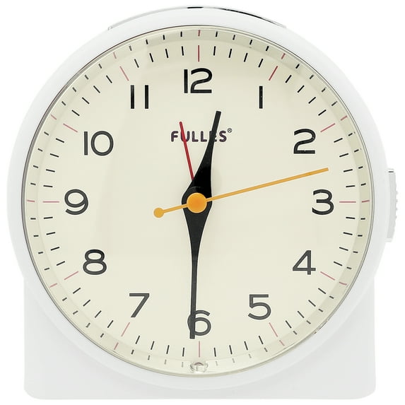 Unique Bargains Retro-style Semi-Circular Table Alarm Clock White 4.1"L ...