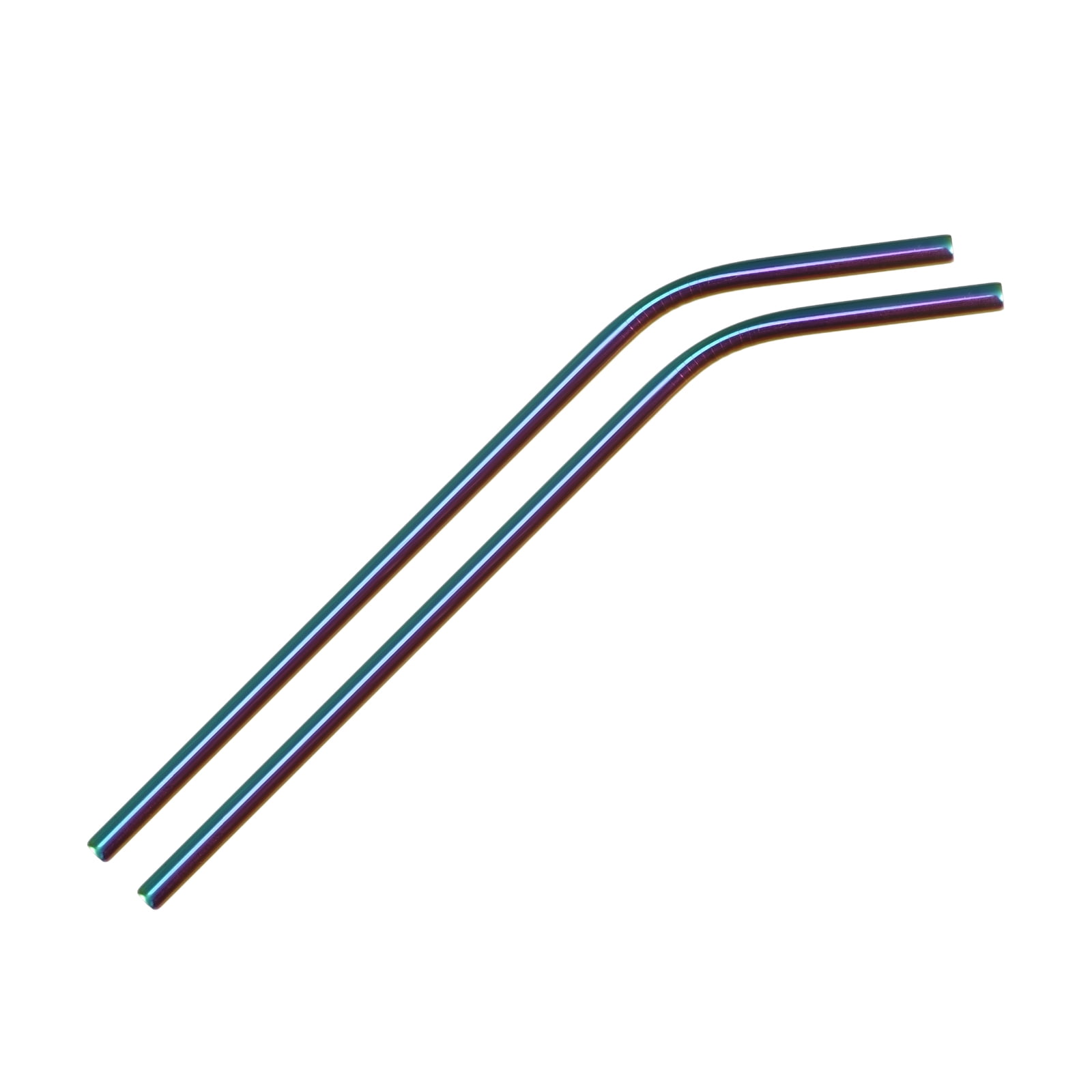 Unique Bargains Reusable Metal Straws 2Pcs, Stainless Steel Bent ...