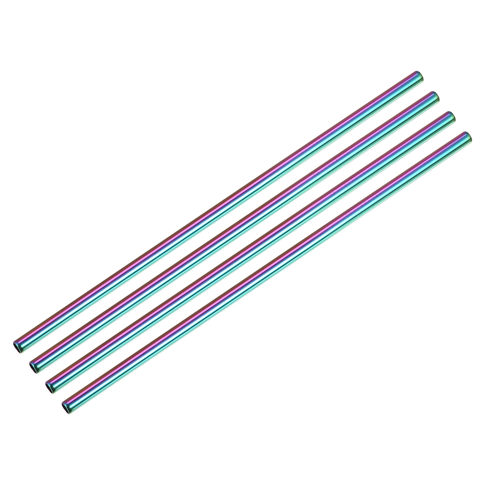 Unique Bargains Reusable Metal Straws 4Pcs, Stainless Steel Straight ...