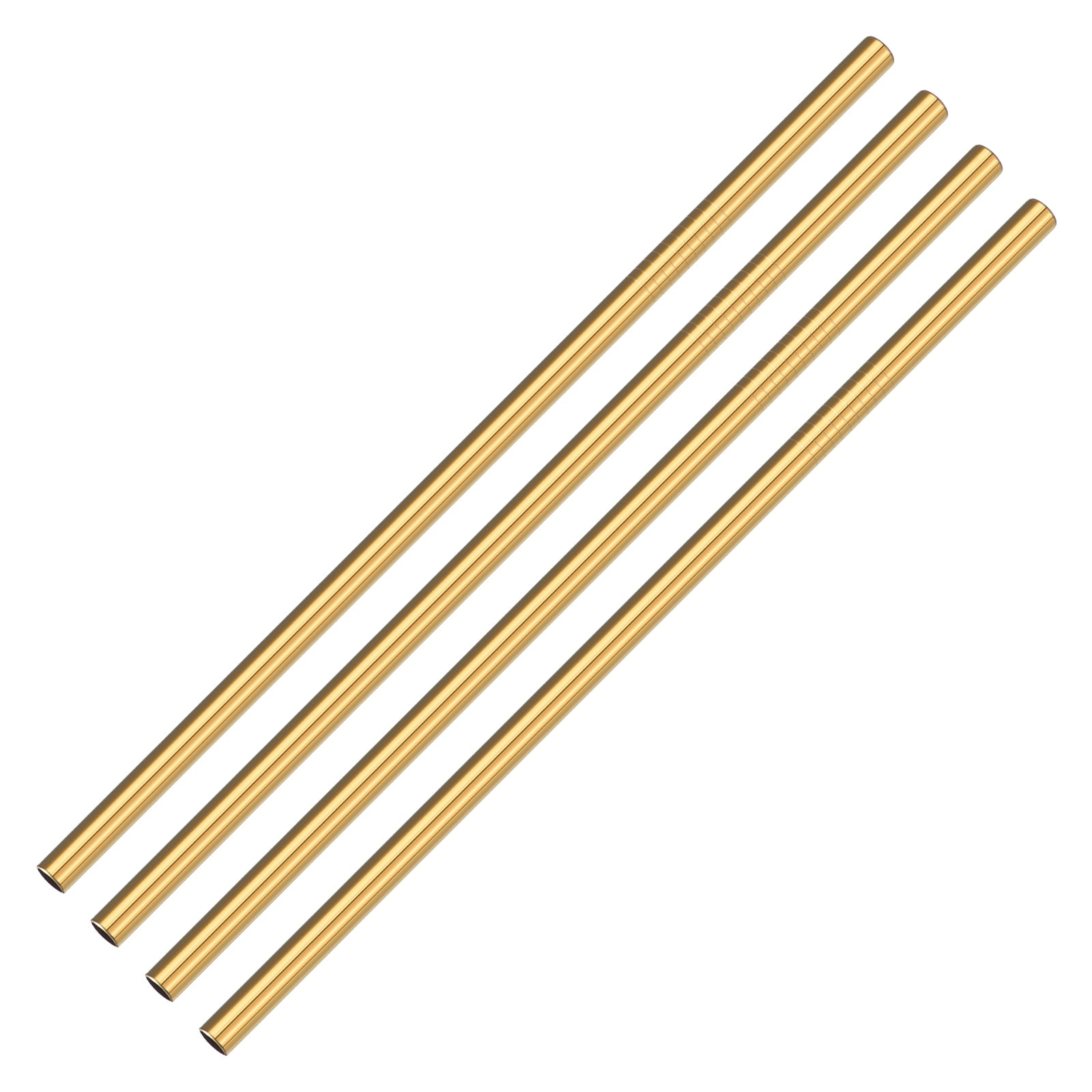 Unique Bargains Reusable Metal Straws 4Pcs, Stainless Steel Straight ...