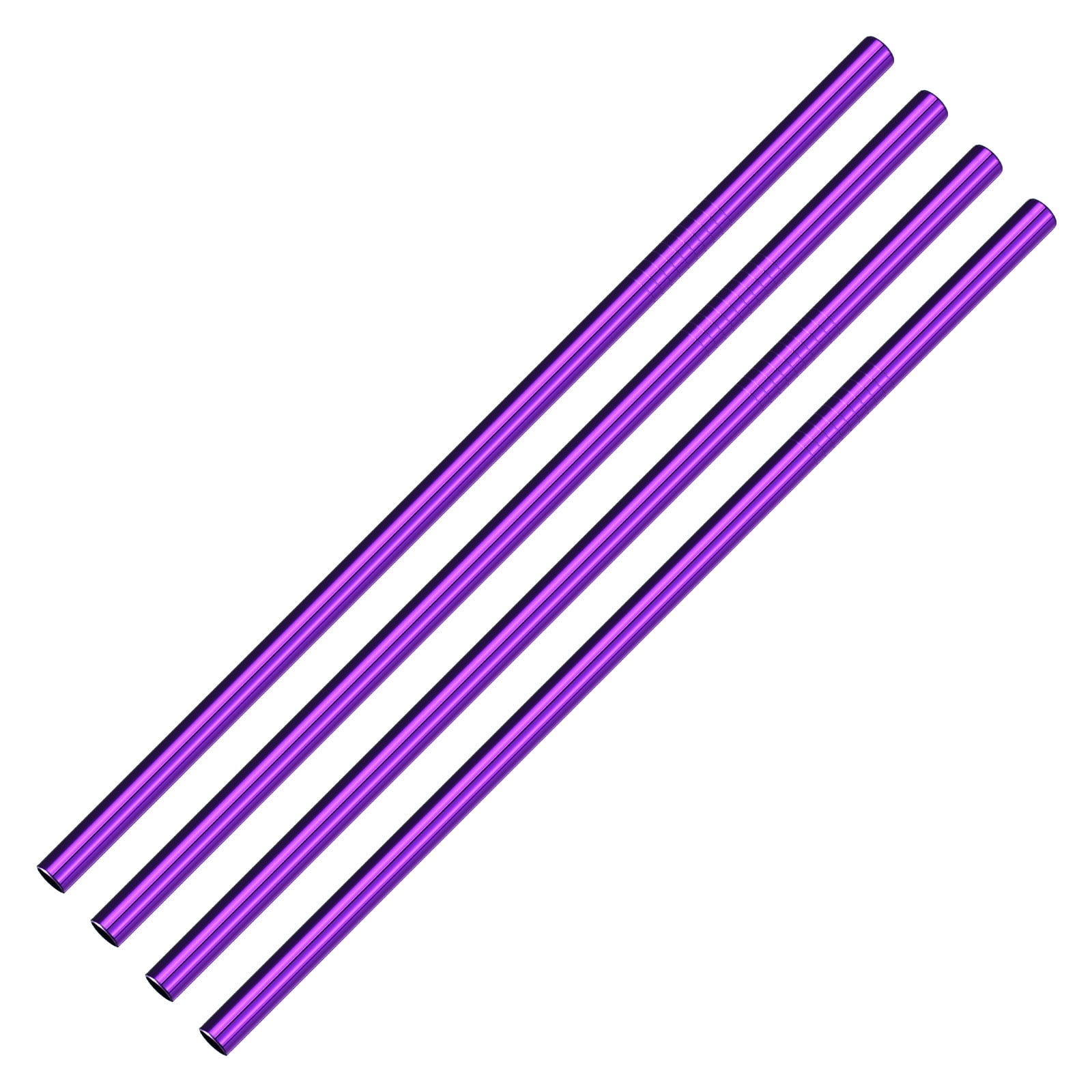 Unique Bargains Reusable Metal Straws 4Pcs Stainless Steel Straight ...