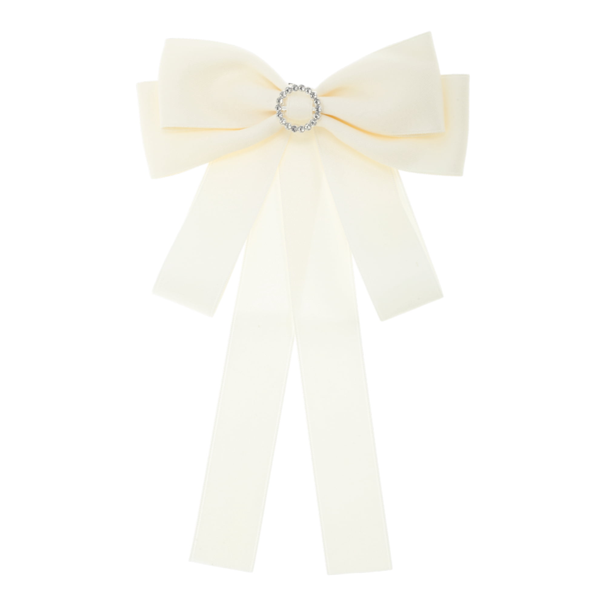 Unique Bargains Ribbon Bow Brooches Christmas Gifts Circle Diamond ...