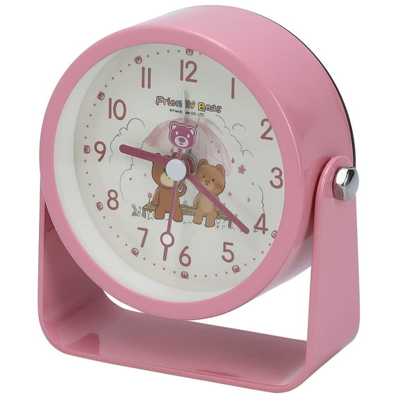 Unique Bargains Rotatable Alarm Clock with Animal Pattern Pink 3.9"L x ...