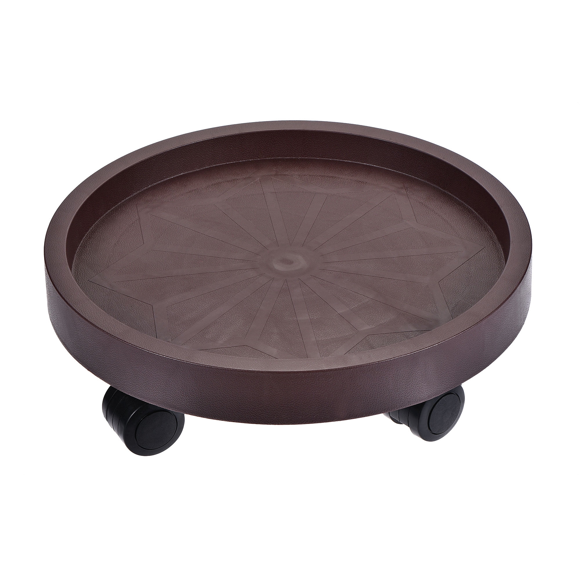 Unique Bargains Round Plastic Plant Pallet with Wheels Plant Saucers ...