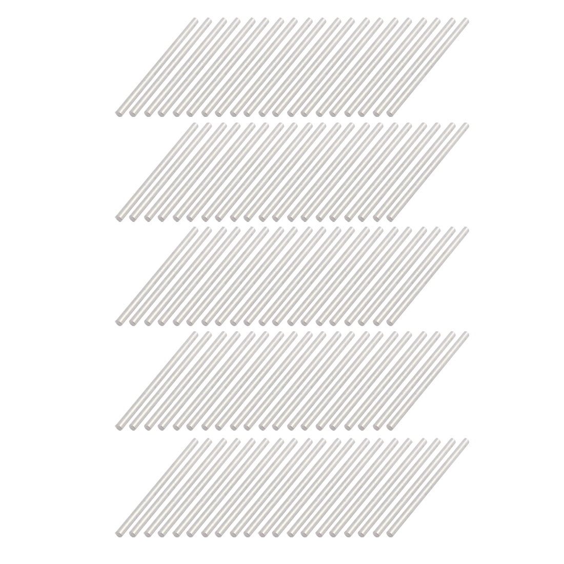 Unique Bargains Round Shaft Solid Steel Rods Axles 0.08" x 1.57" Silver ...