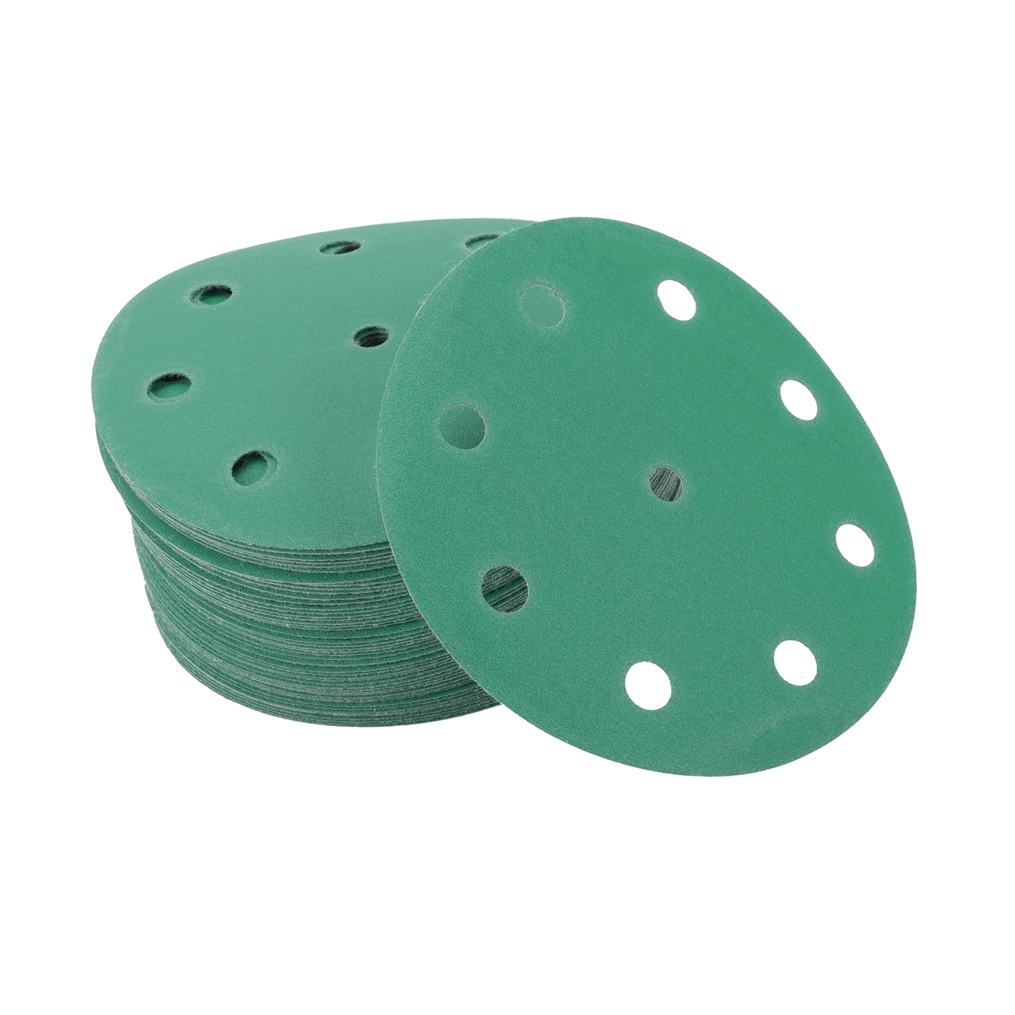 Unique Bargains Sanding Discs 5 Inch 9 Hole 220 Grit Round Hook and ...