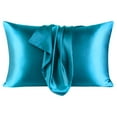 Unique Bargains Satin Envelope Closure Pillowcases Set of 2 Peacock ...