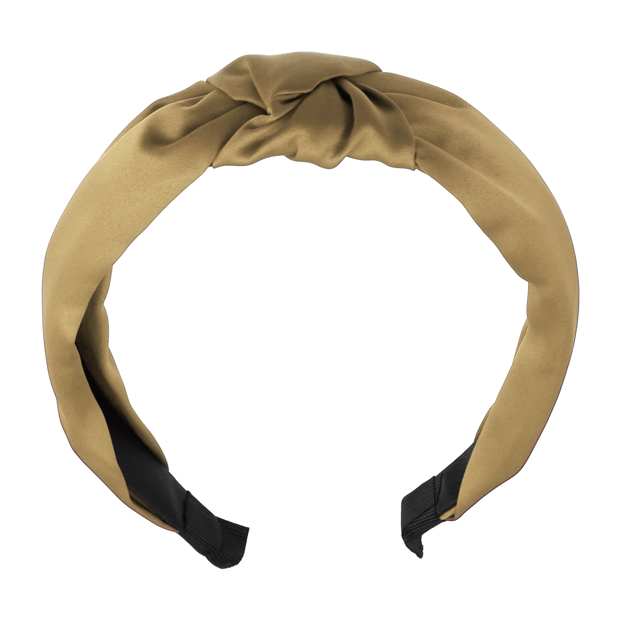 Unique Bargains Satin Knot Headband Hairband for Women Brown 1.2 Inch ...